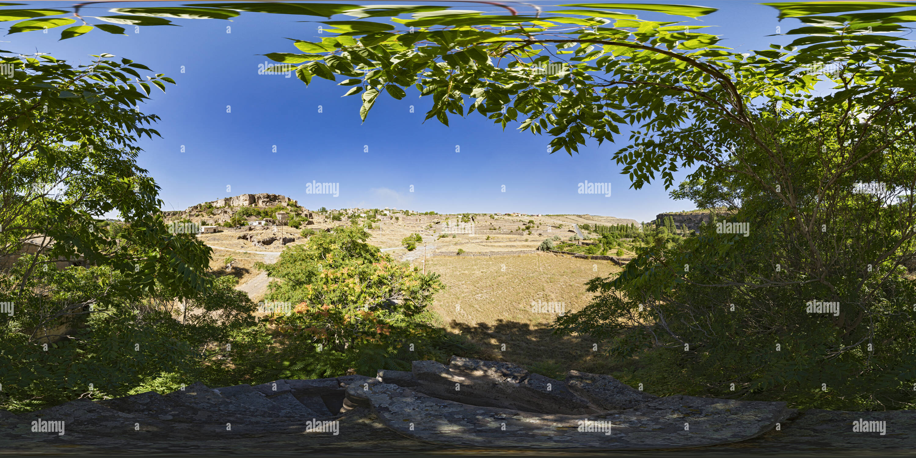 360° view of Agios Basileios, Bell Tower, Tavlusun, Cappadocia, Turkey ...