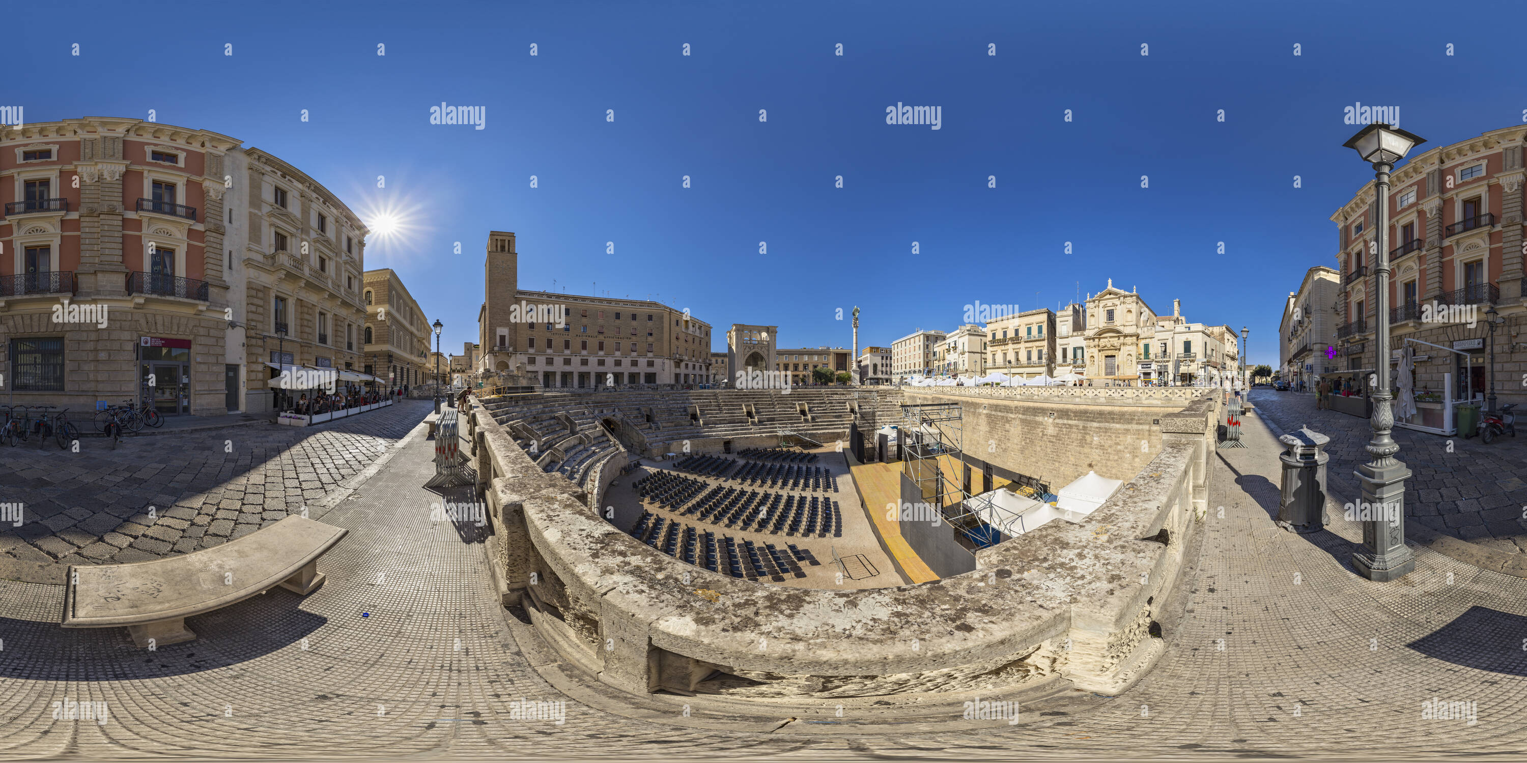 360° view of Roman Amphitheatre, Lecce, Apulia, Italy - Alamy