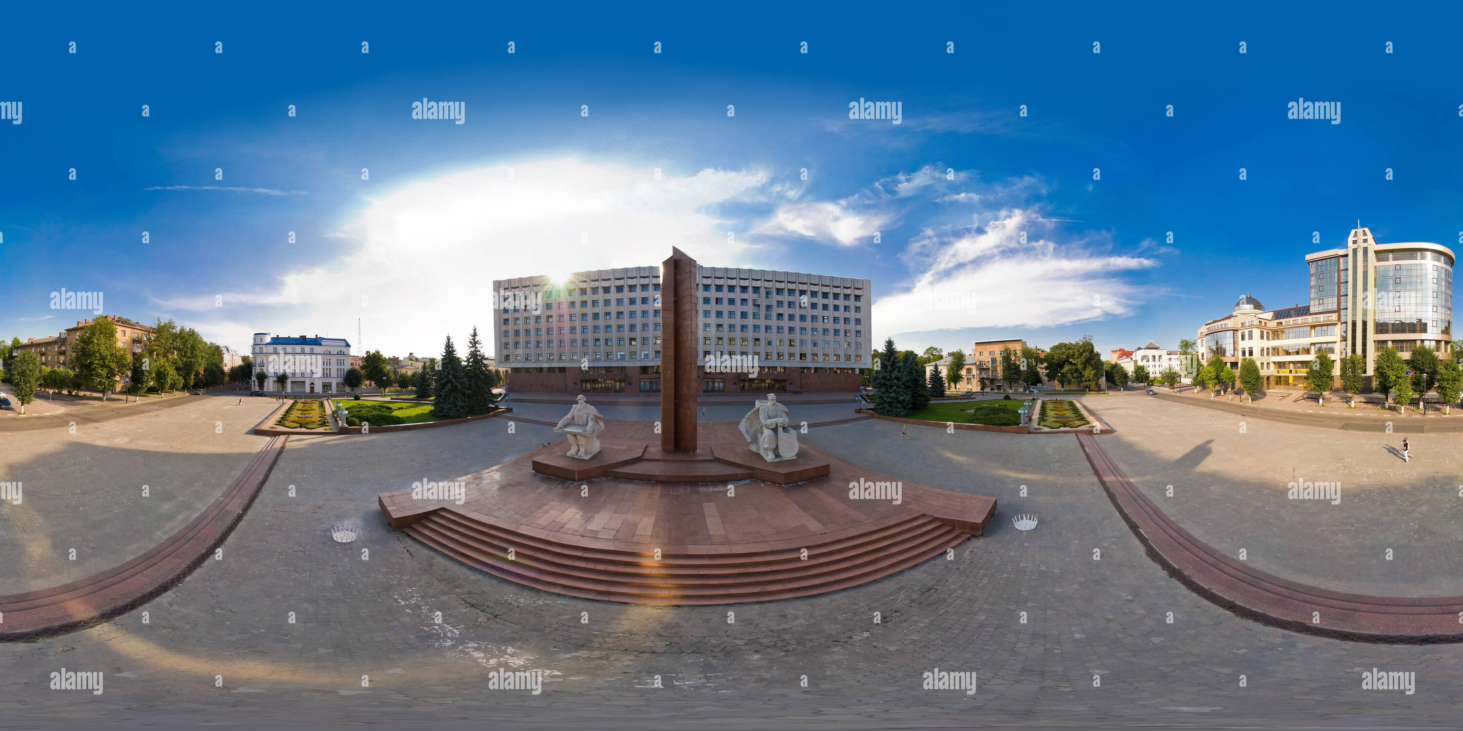 360° view of Monument in honor of the reunion of Western Ukraine from ...