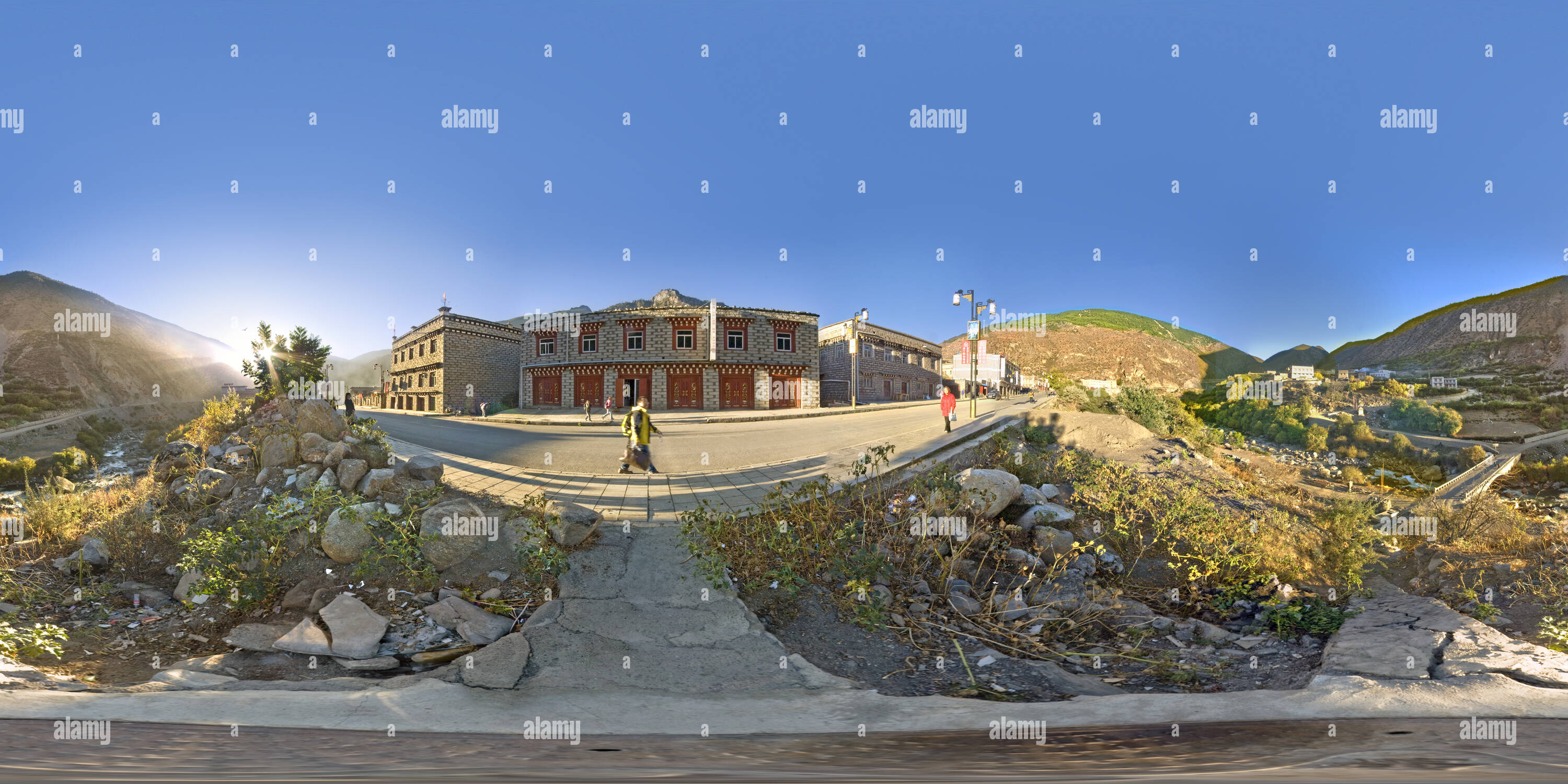 360° view of The scenery of Sichuan Daocheng yading 2——On the morning ...