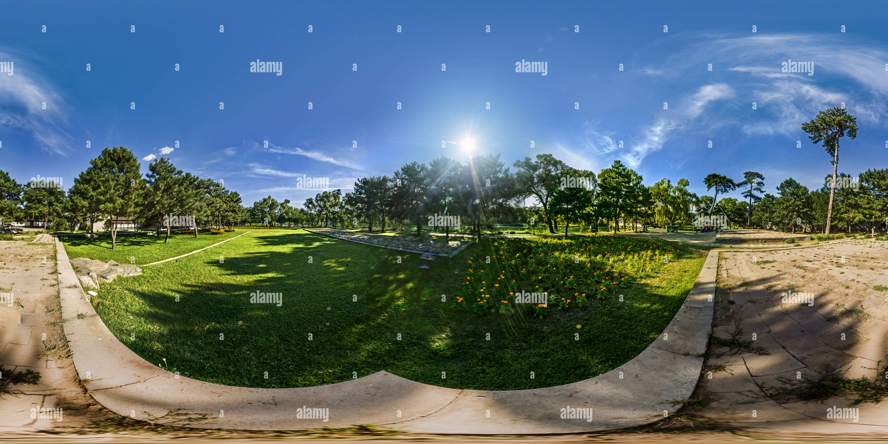 360° view of Hebei chengde Imperial Summer Villa—— garden area ...