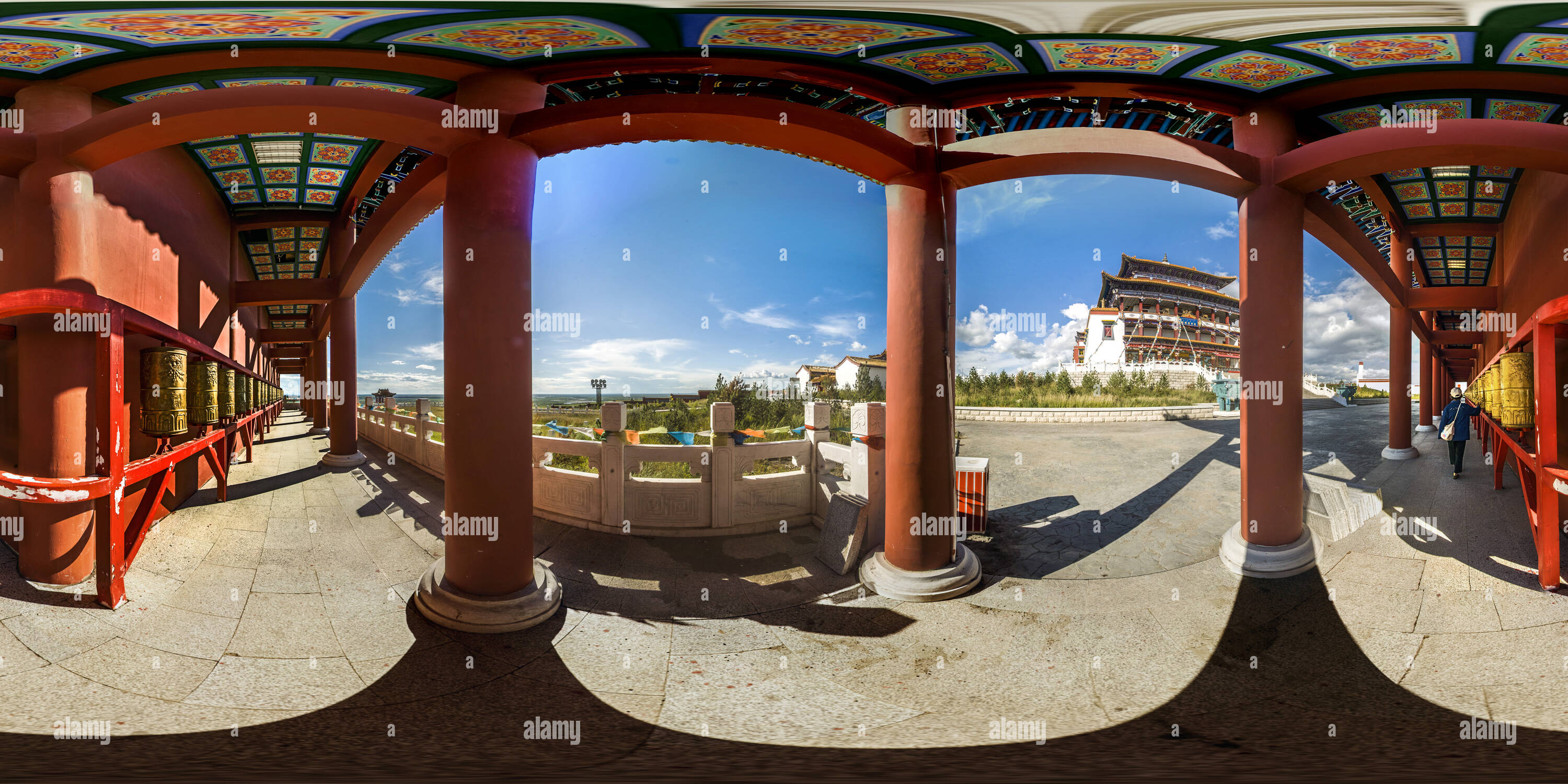 360° view of Inner Mongolia Halaer Dahl Jilin Temple 7——Prosperous ...