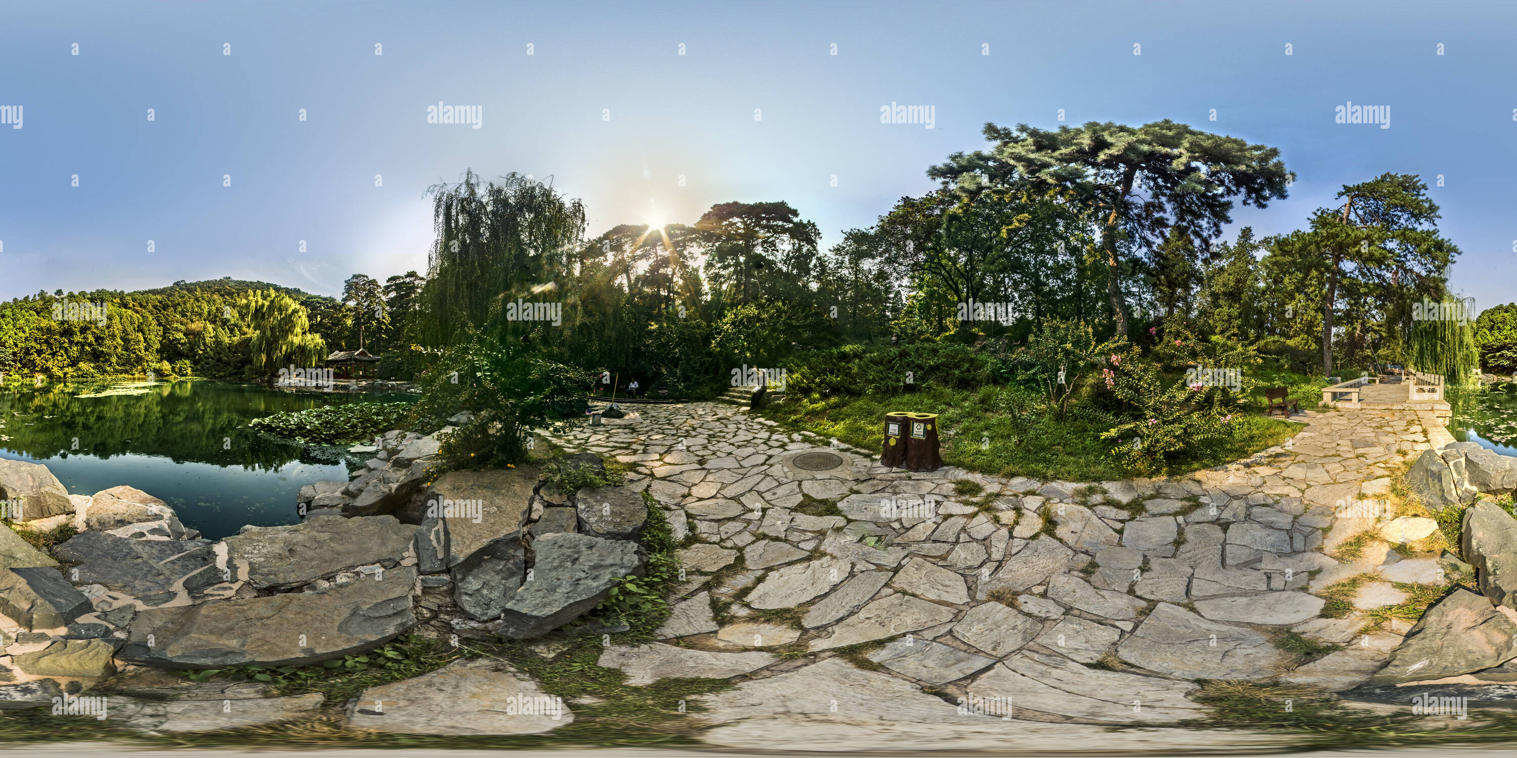 Beijing fragrant hills park tranquility green lake hi-res stock ...