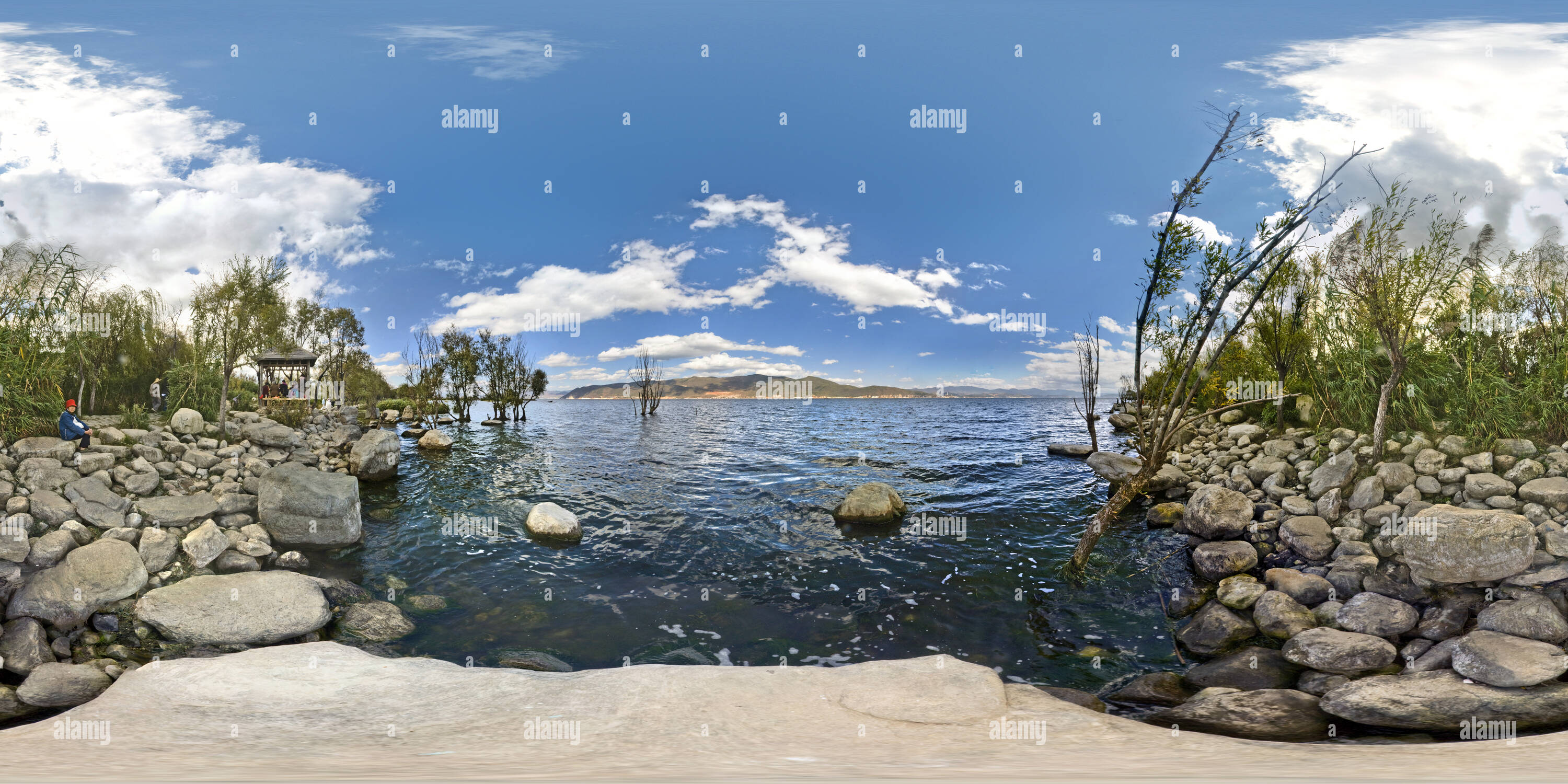 360° view of yunnan Ancient City dali Erhai Lake——Erhai scenery at the ...