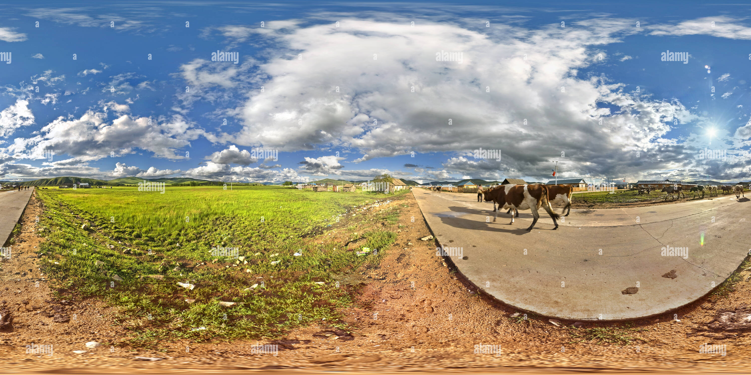 360° view of Enhe Russian village 4 in Eerguna——The village of great ...