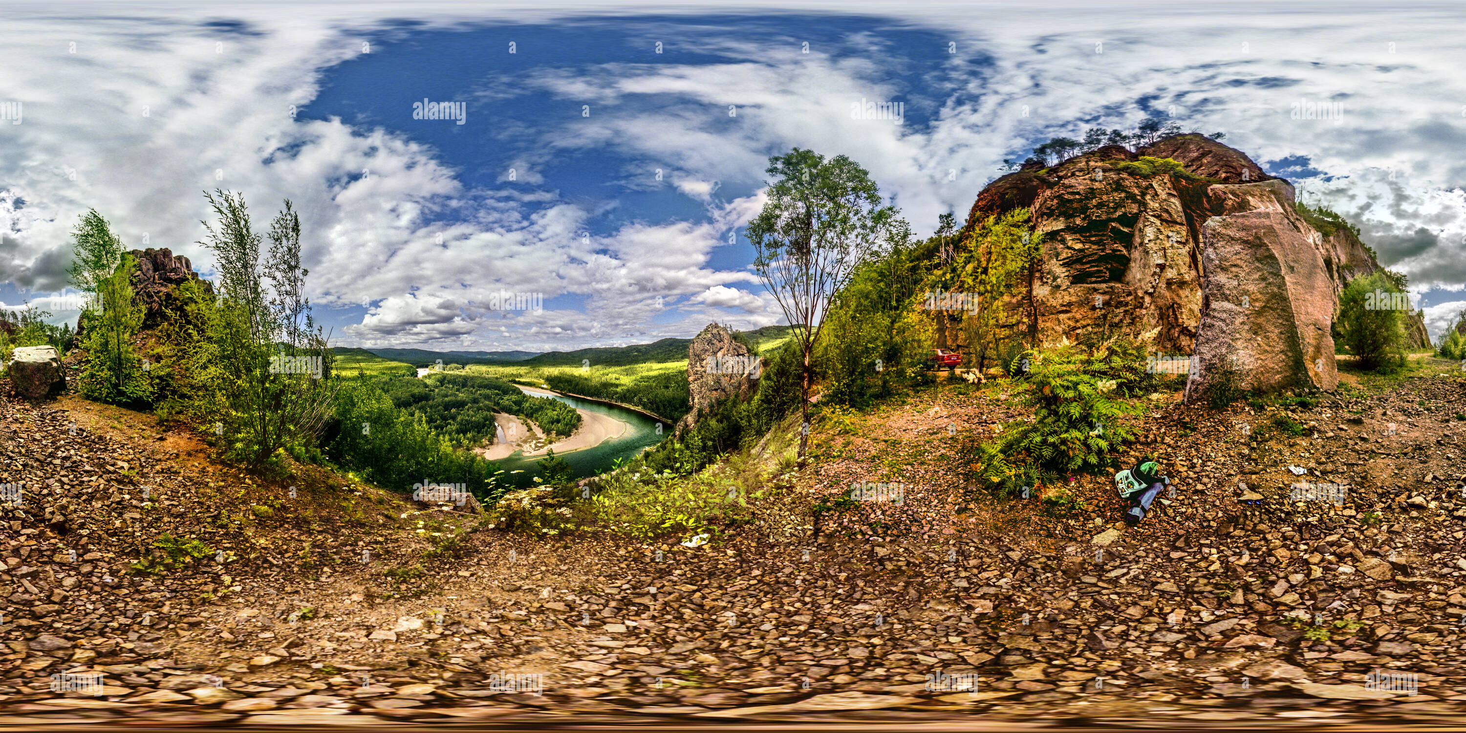 360° view of Inner Mongolia Mangui Yikesama national Forest Park ...