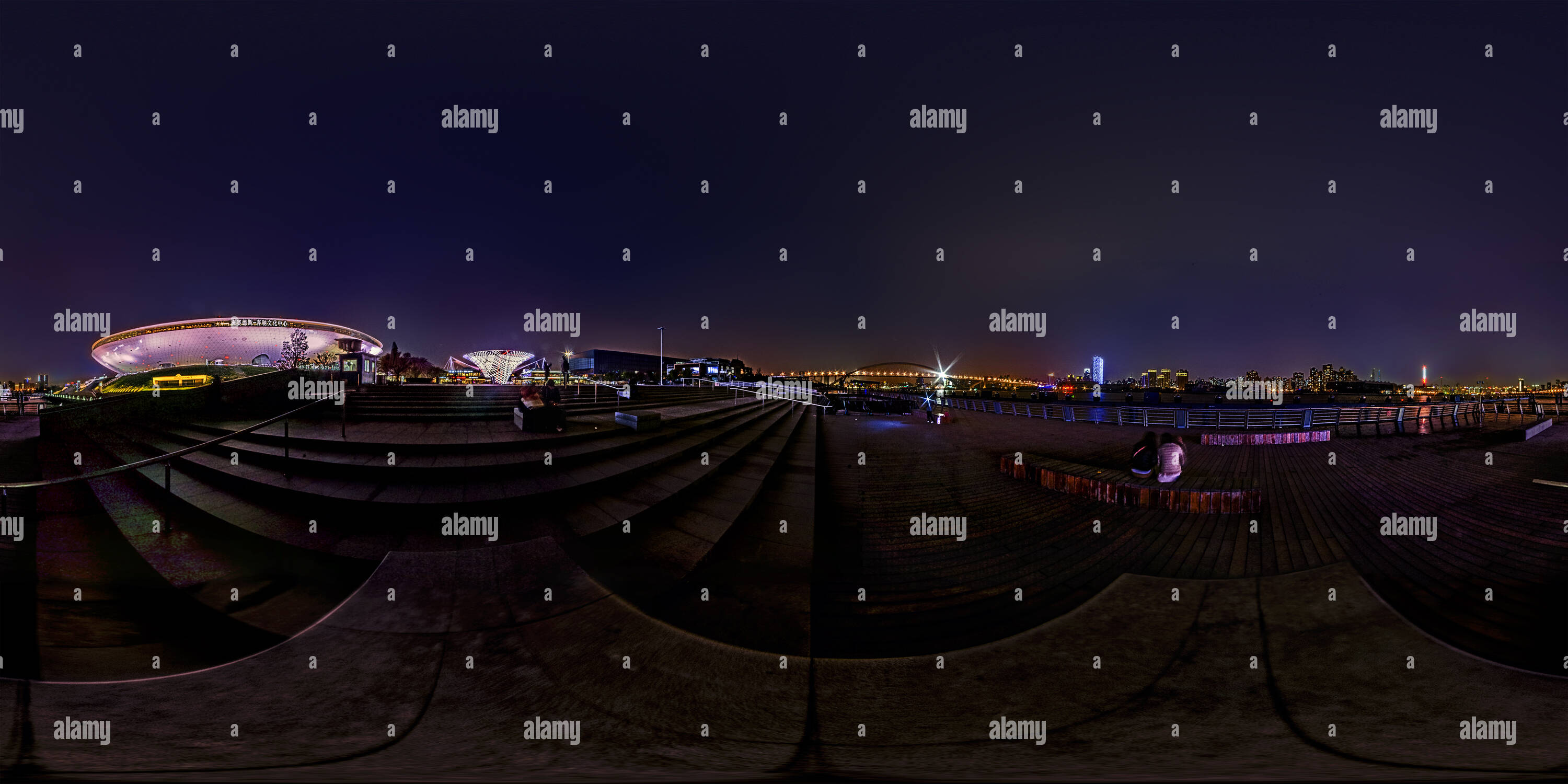 360° view of Shanghai Pudong Mercedes - Benz Cultural Center——Huang Pu ...