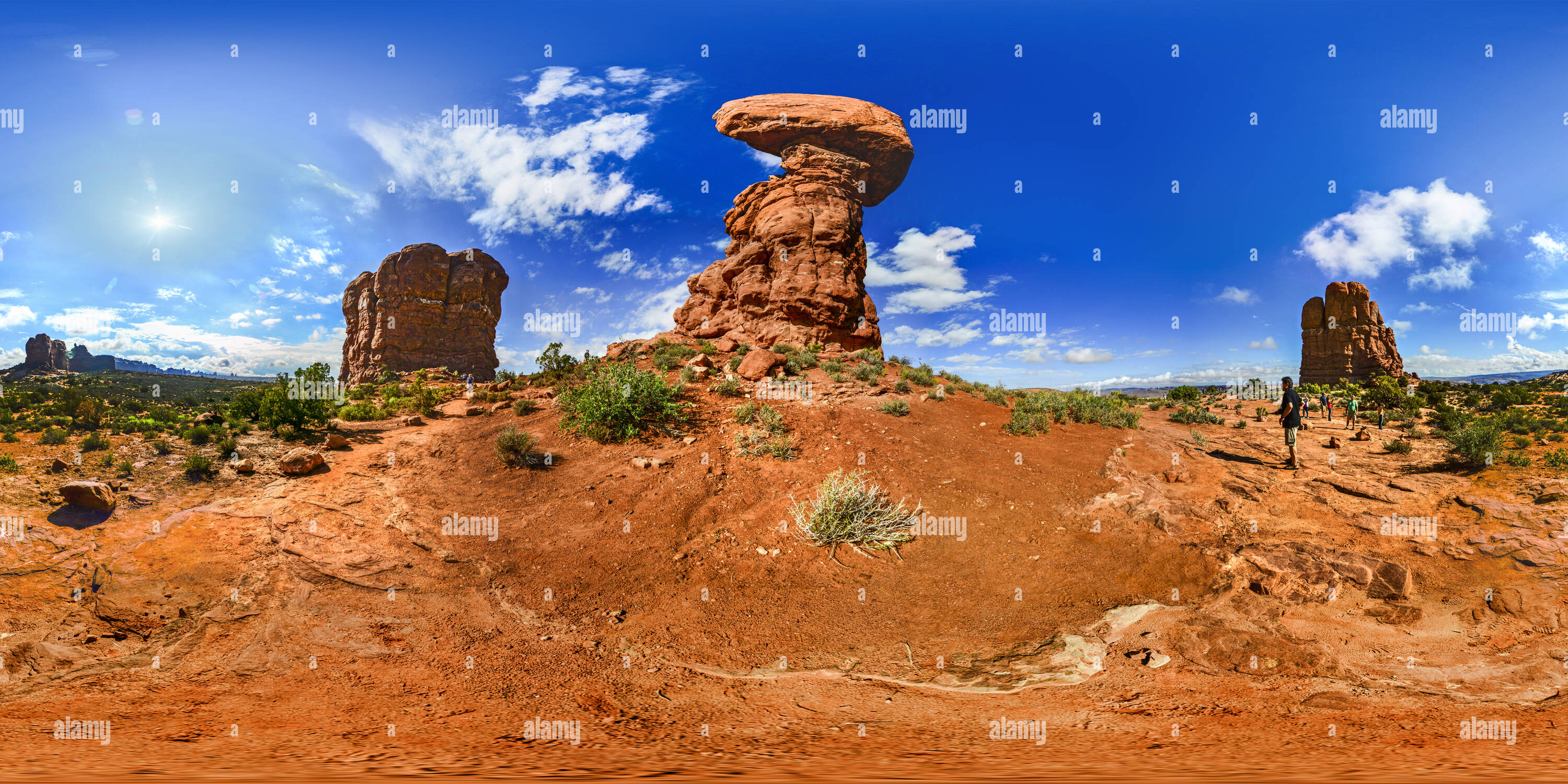 360° view of Utah Arches National Park United States——Balanced rock ...