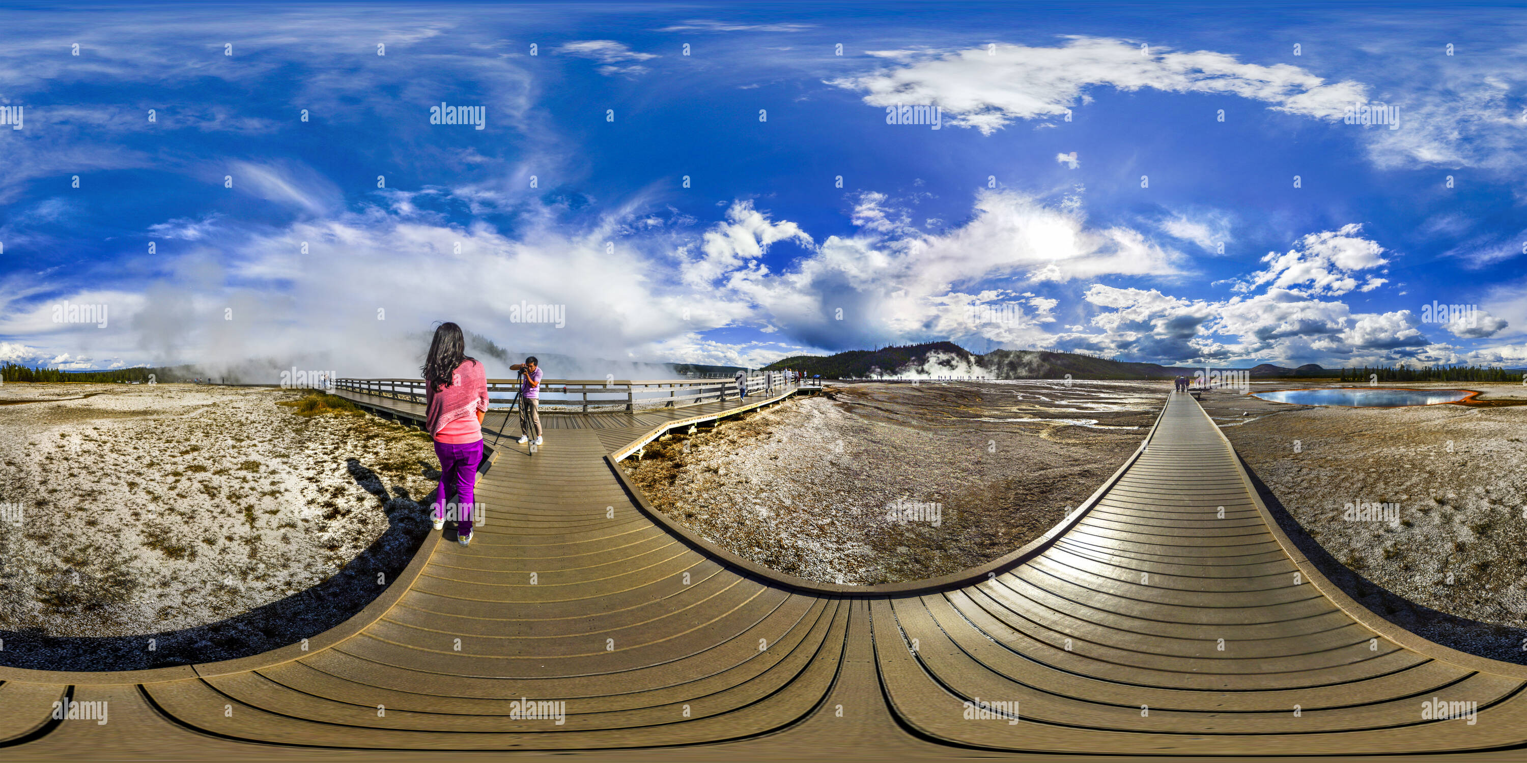 360° view of Yellowstone National Park USA——Grand Prismatic Spring 3 - Alamy