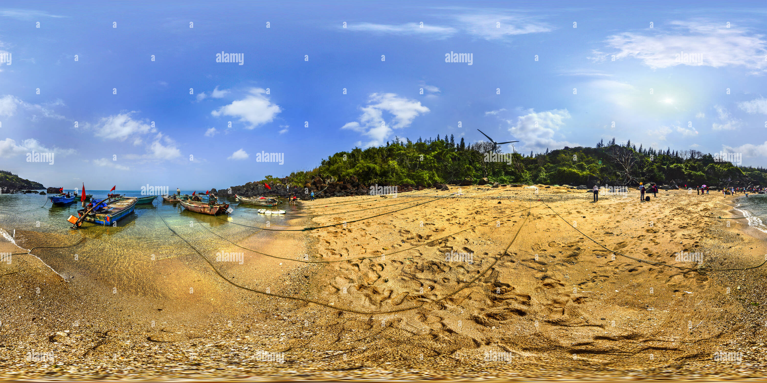 Longmen surf longmen mountain danzhou hainan fishing village scenery ...