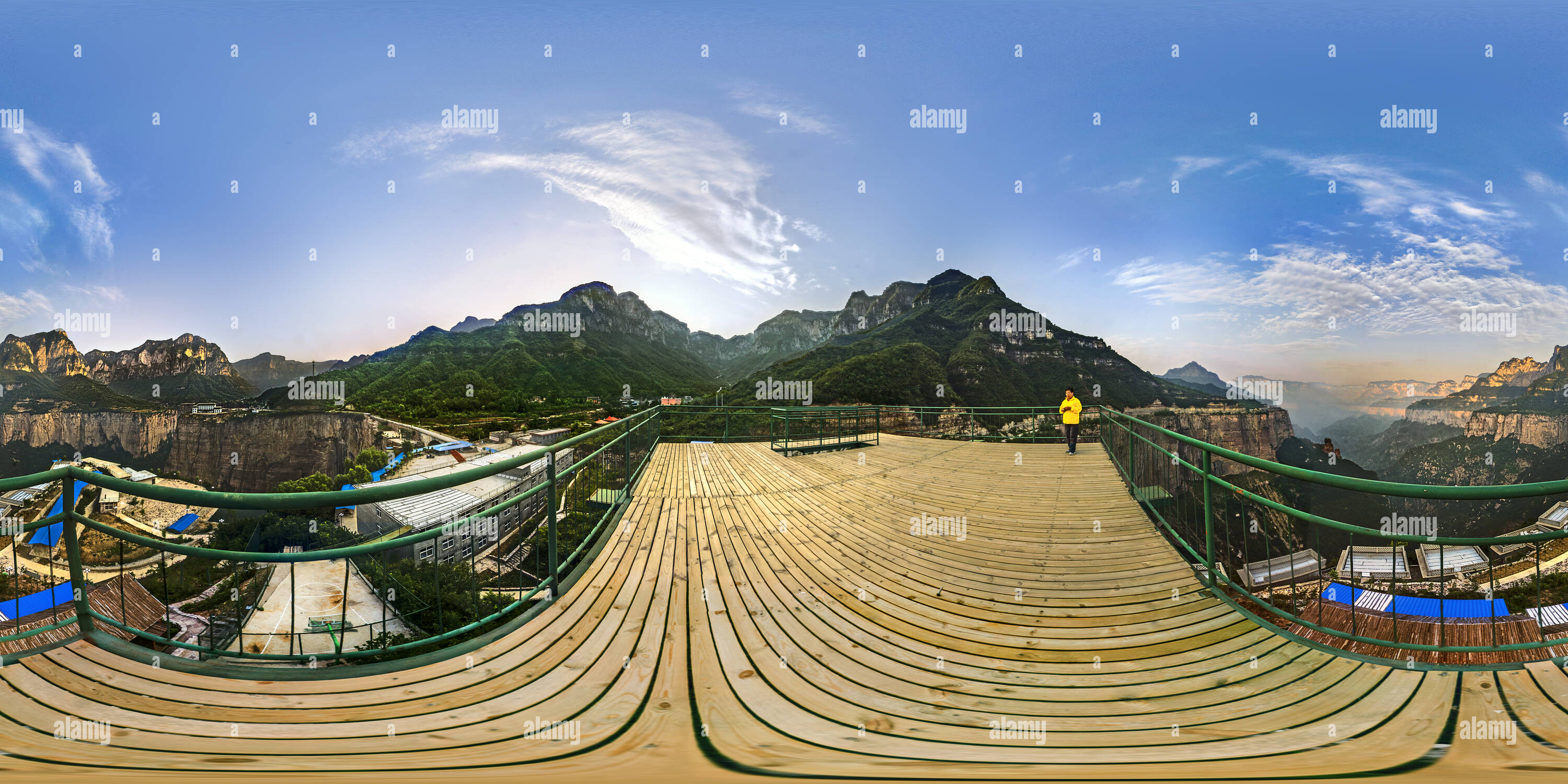 360° view of Henan Huixian Tianjieshan Scenic Area ——The elevated ...