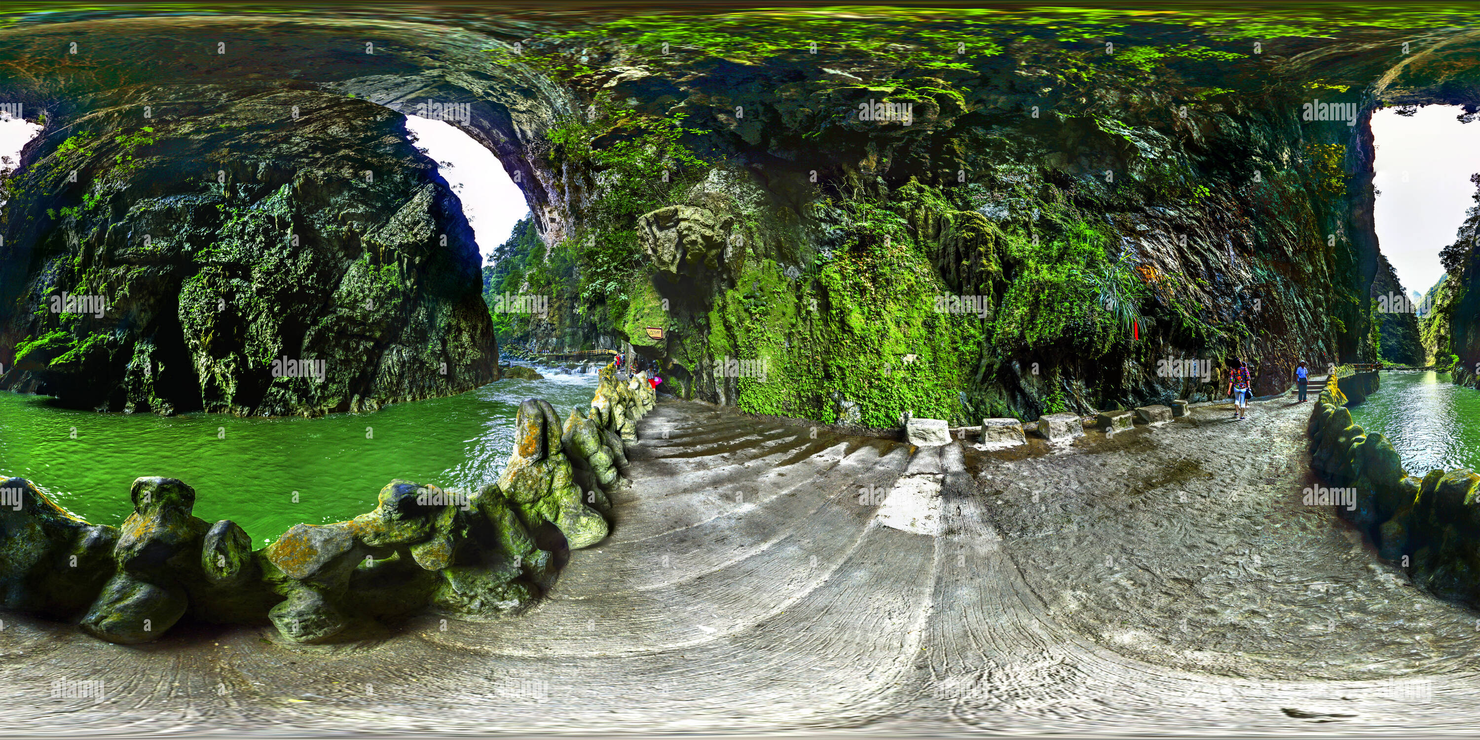 360° view of The big seven hole scenic spot Guizhou China——Karst ...