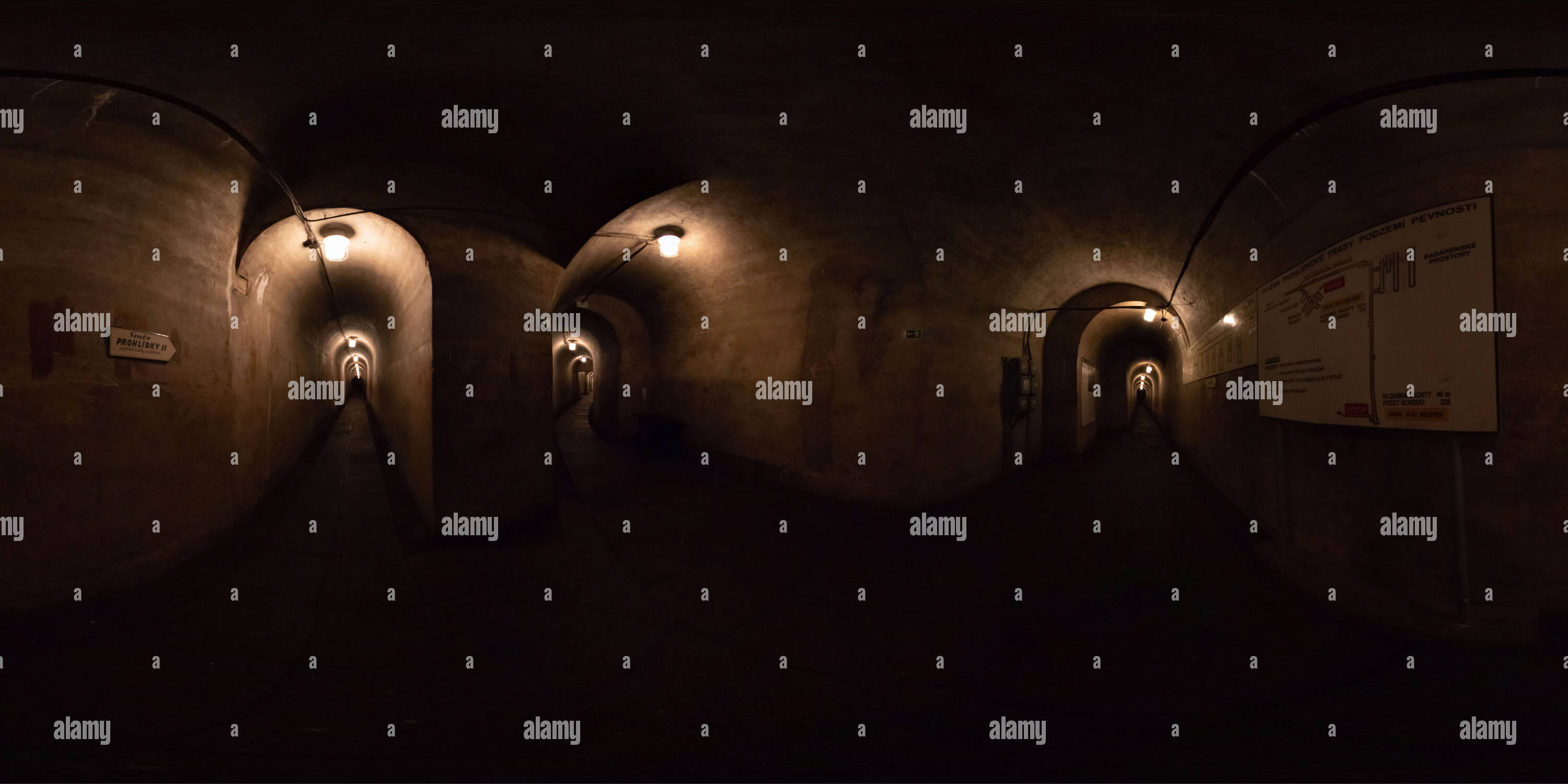 360° view of Main passageway of the fortress Dobrošov - Alamy