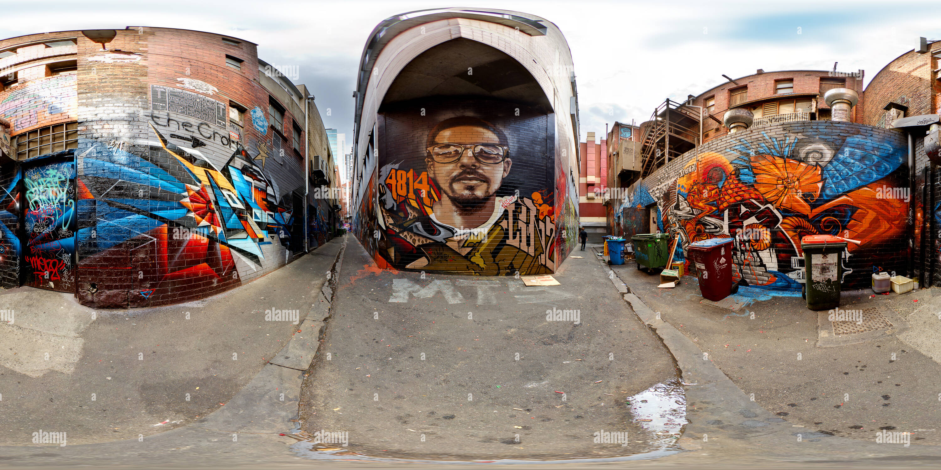 360° view of Croft Alley Graffiti Wall Melbourne - Alamy