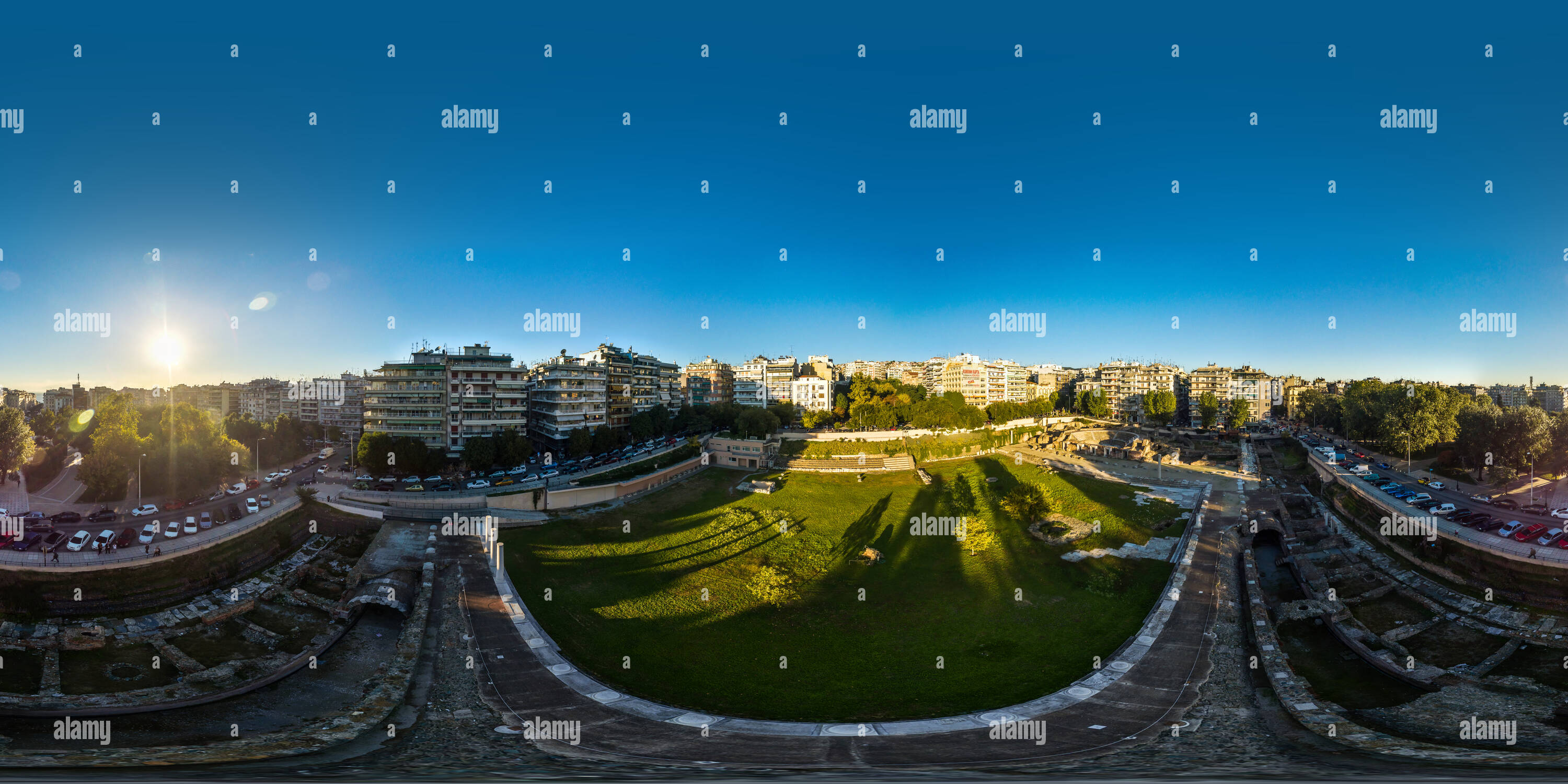 360° view of Aerial Romaiki Agora Thessaloniki Greece - Alamy