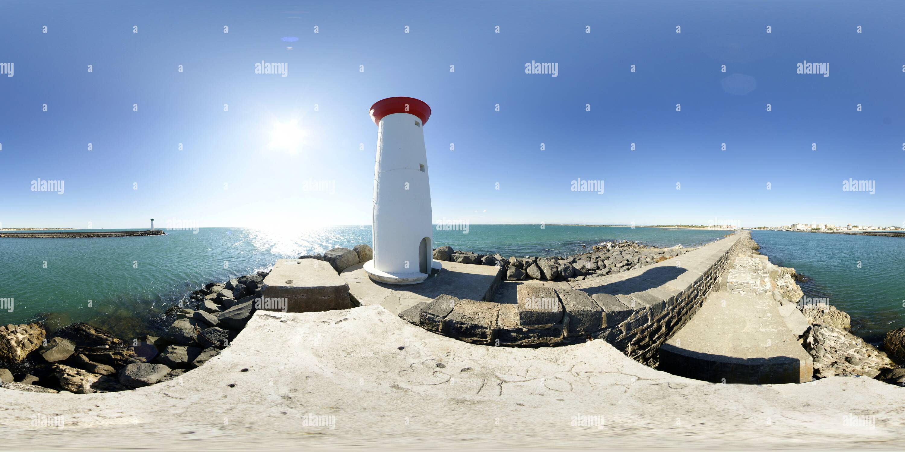 360° view of Entrance to the old port of Agde - Alamy