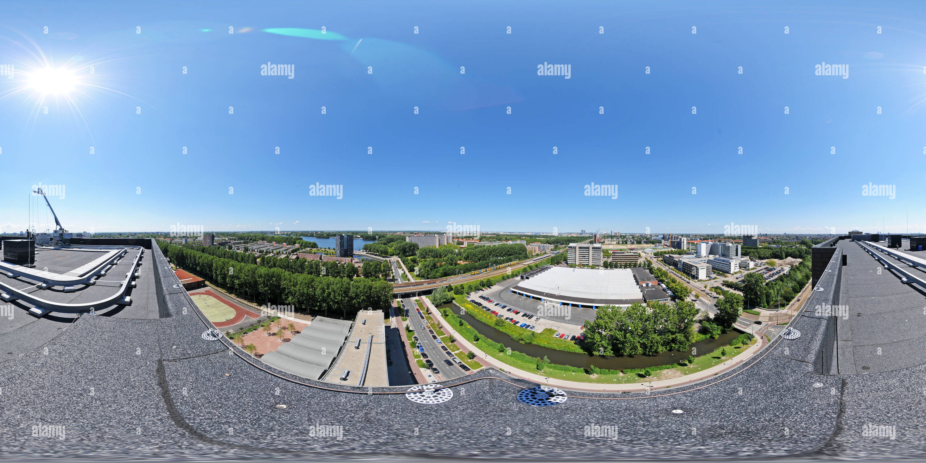 360° view of Amsterdam West as seen from the Jatopa Building - Alamy