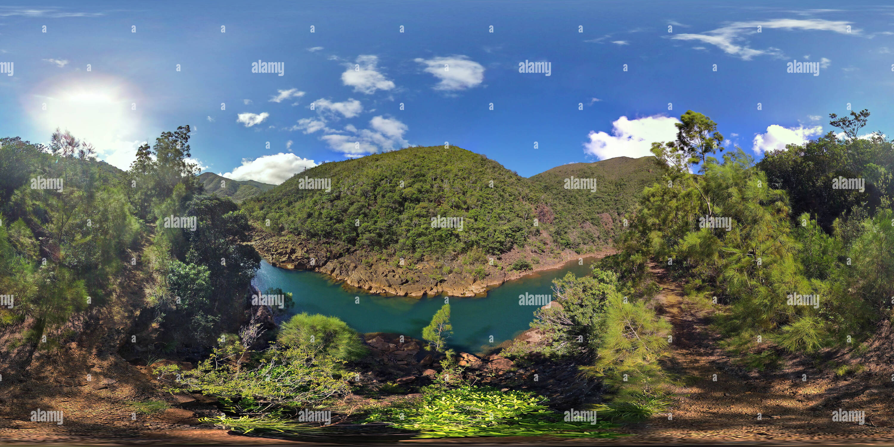 360° view of Dumbea River Big Pool New Caledonia - Alamy