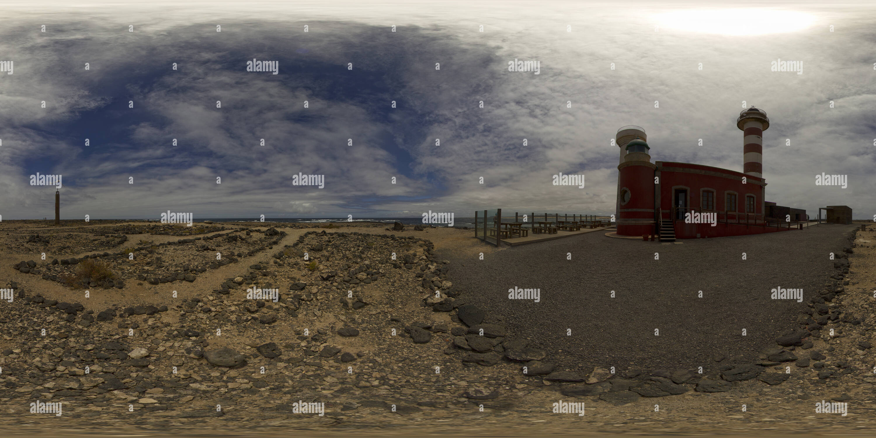 360° view of Toston Lighthouse in Cotillo. Fuerteventura - Alamy