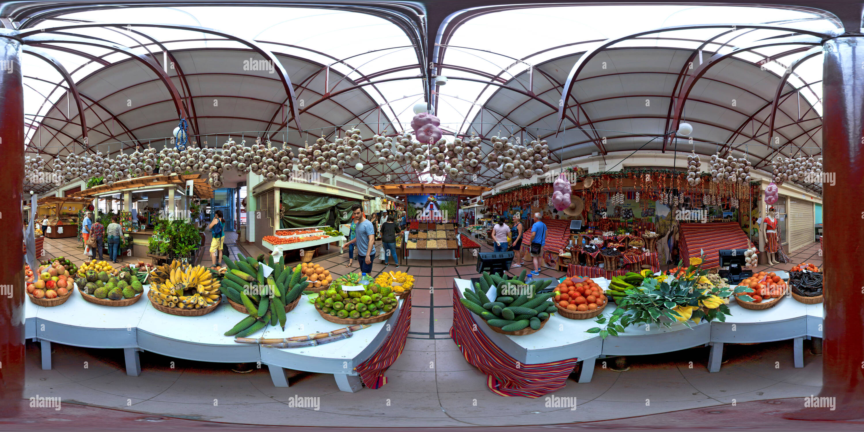 360° view of Madeira, Funchal Market halls - Alamy