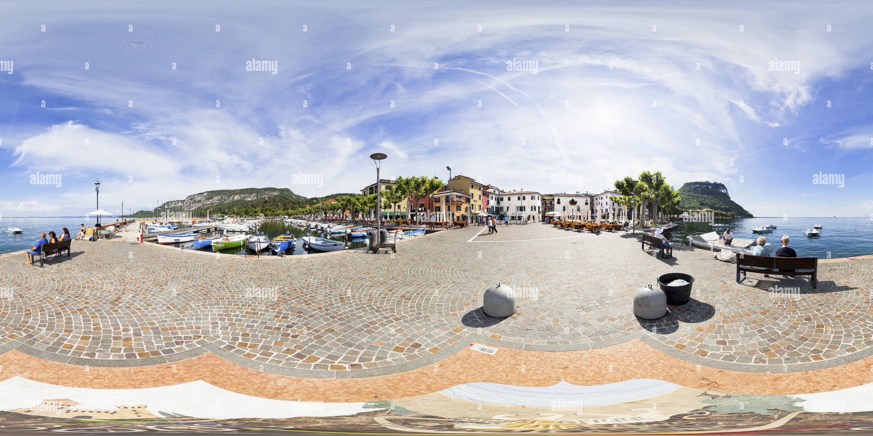 360° view of Garda, on the Port - Alamy