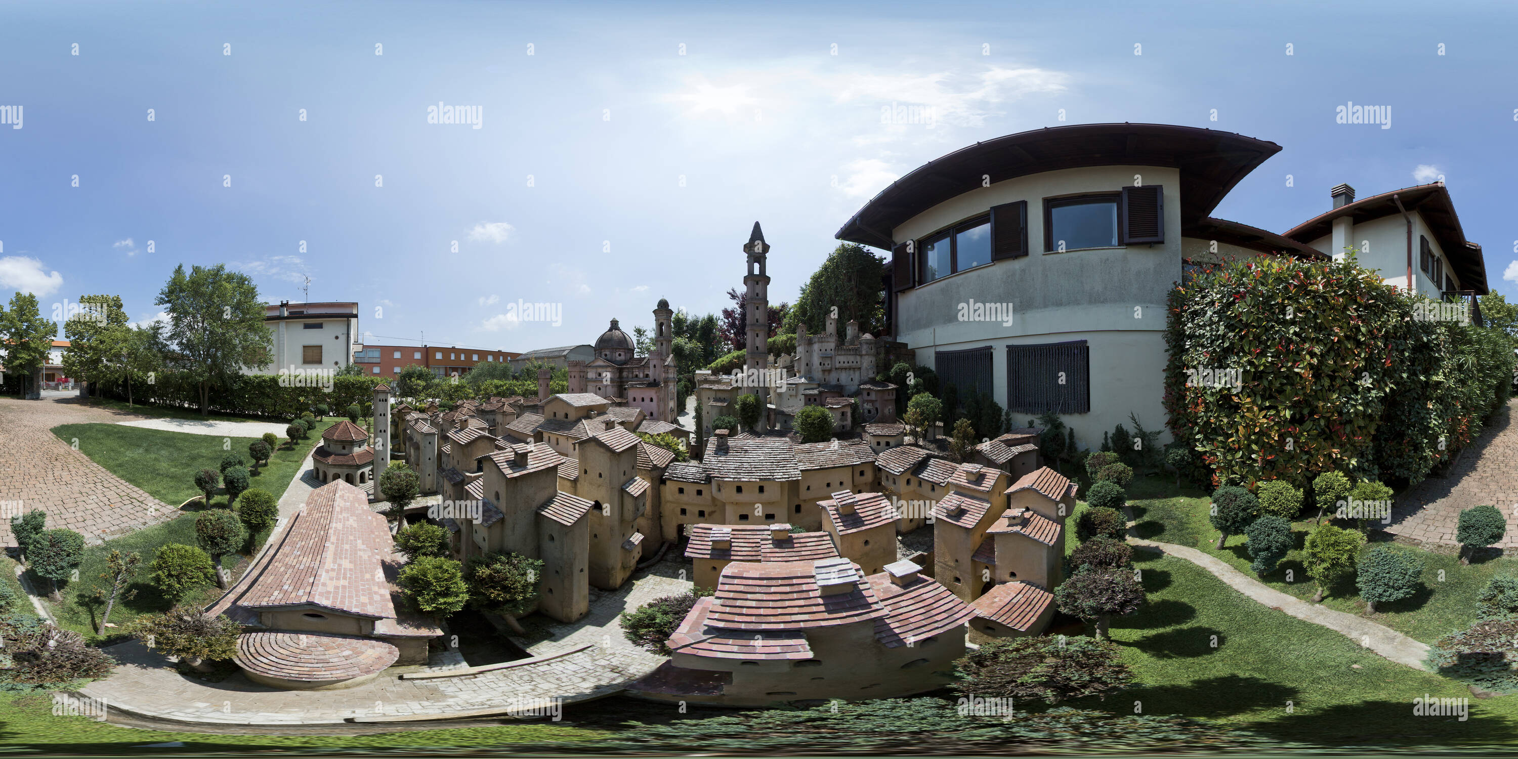 360° view of Remedello, The Ideal Town - Alamy