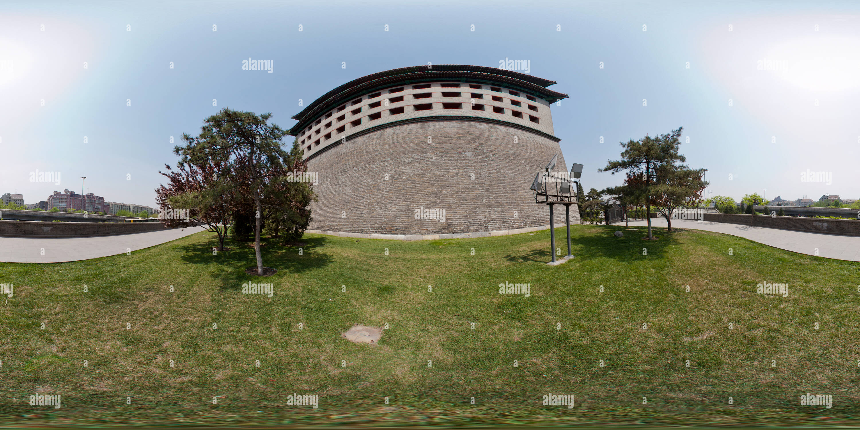 360° view of Ming Beijing City Wall Ruins Park (Dongbianmen) - capital ...