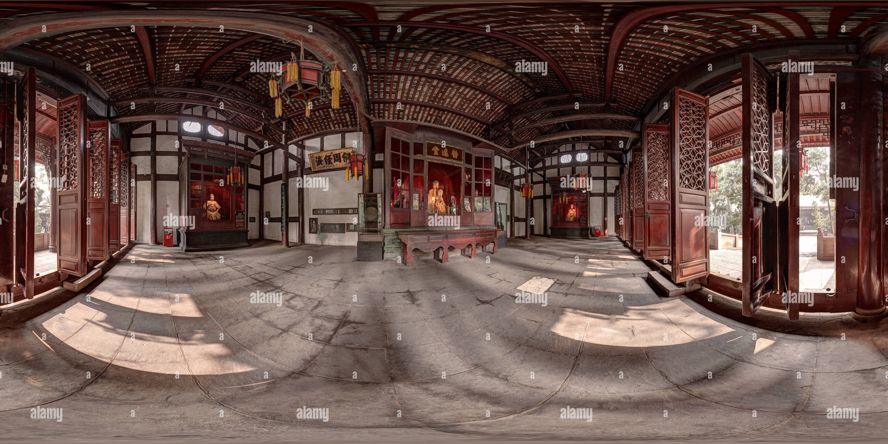 360° view of Chengdu - Wuhouci -5 - Jingyuan Church -2013 - Alamy