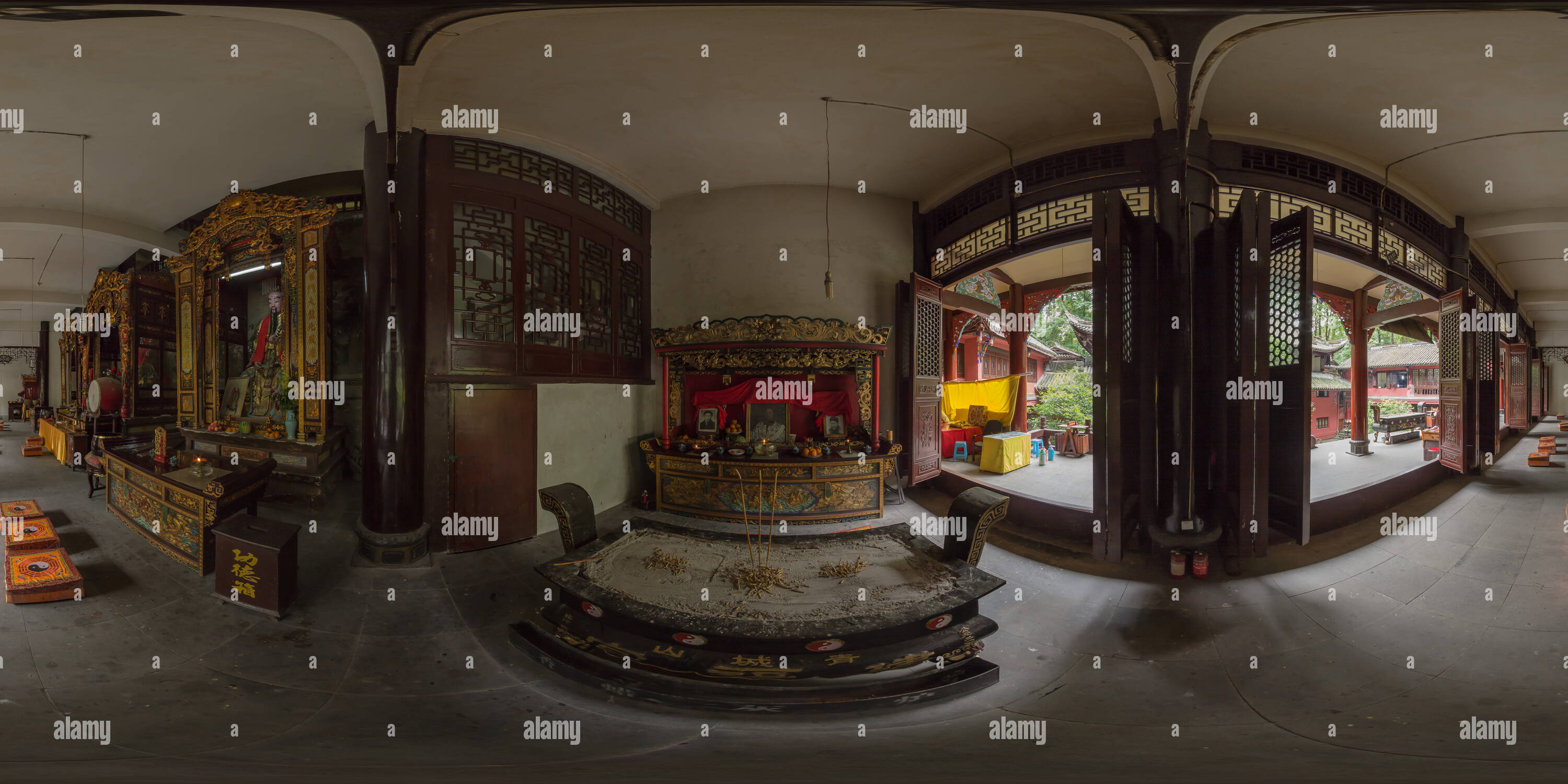 360° view of Chengdu - Jianfu Palace - Third Temple - the apse ...