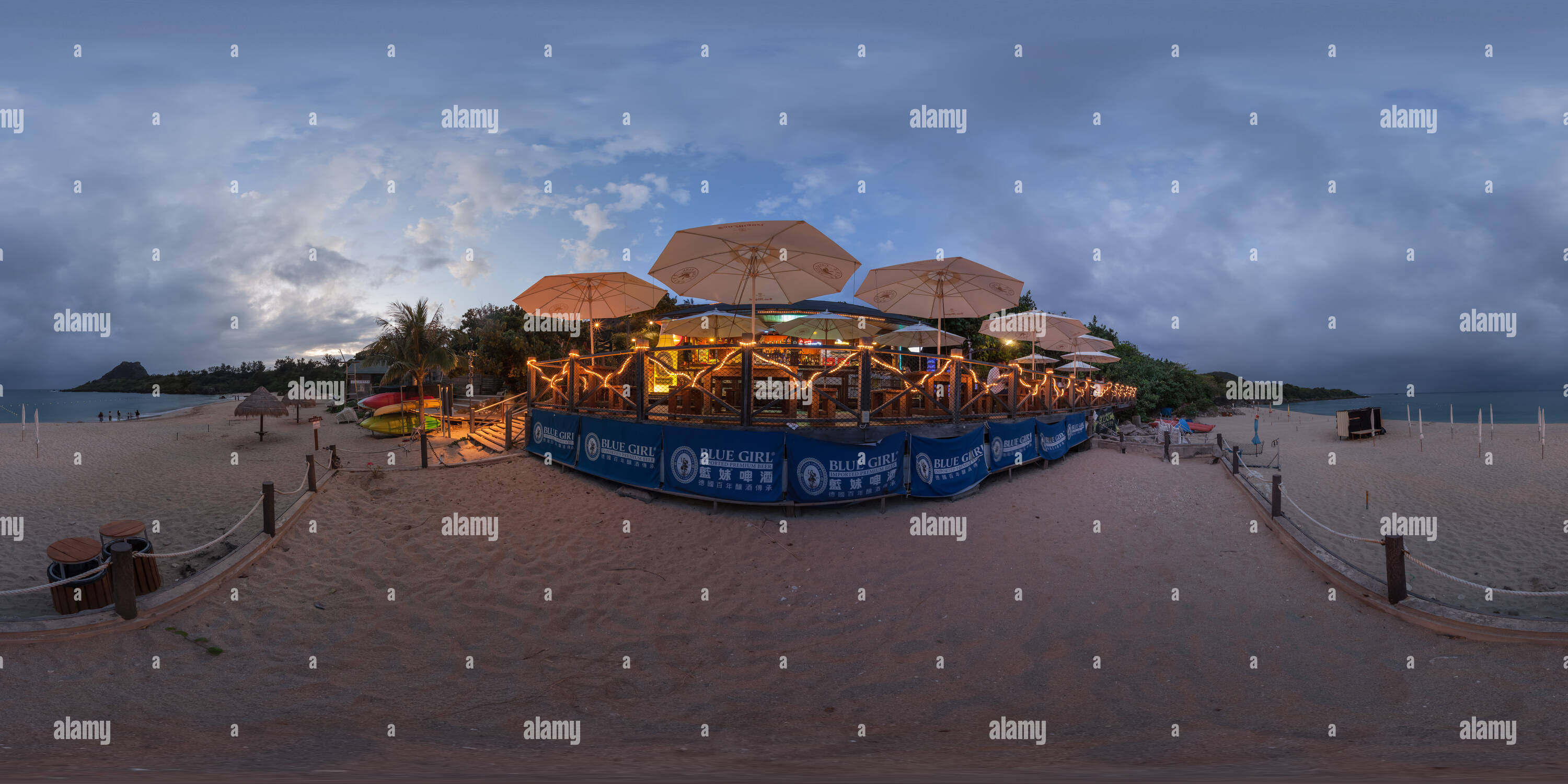 360° view of Taiwan - Kenting - Little Bay area - night -1-2013 - Alamy