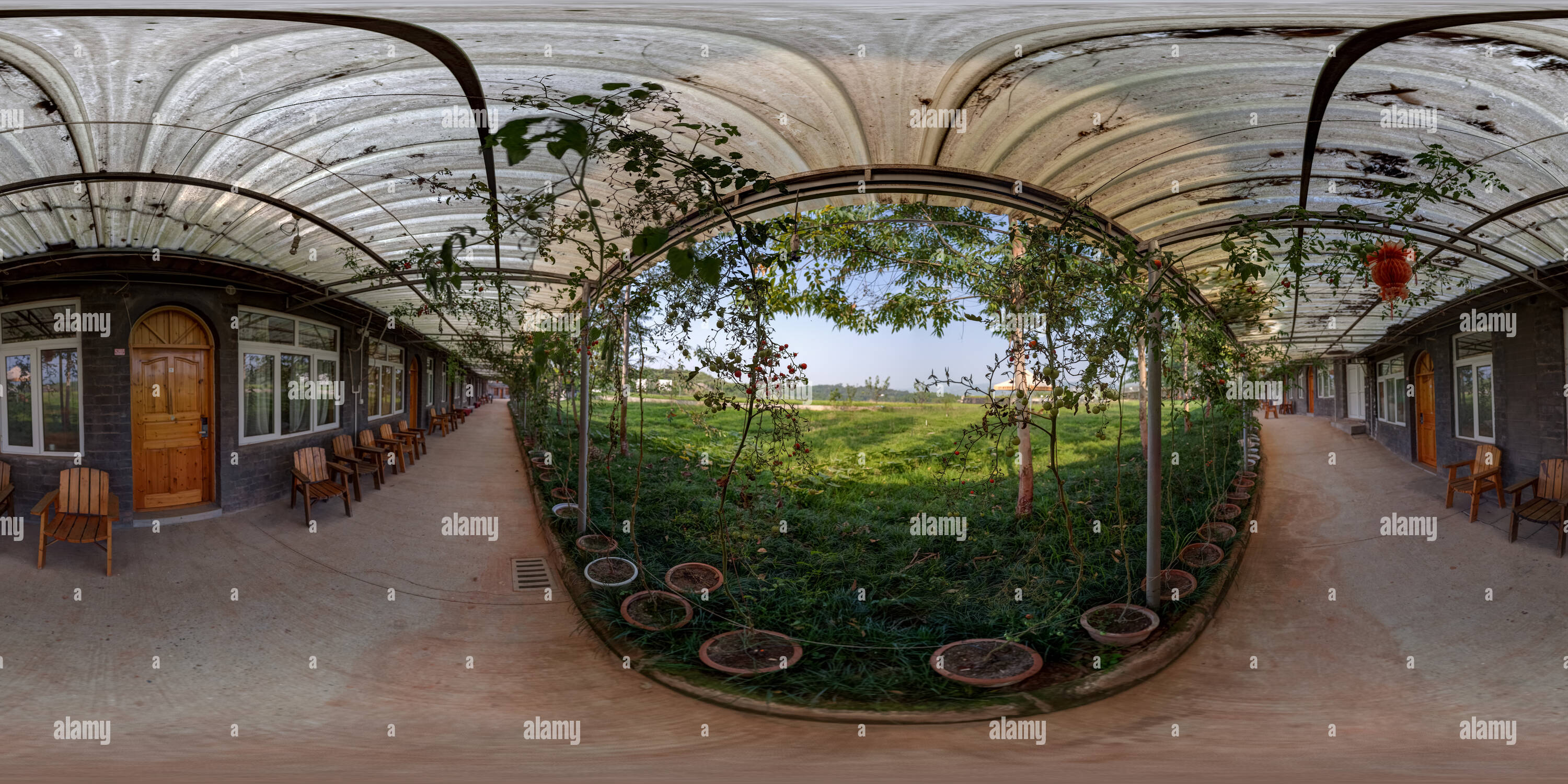 360° view of Chengdu - Jintang County - vegetable base -6-2013 - Alamy