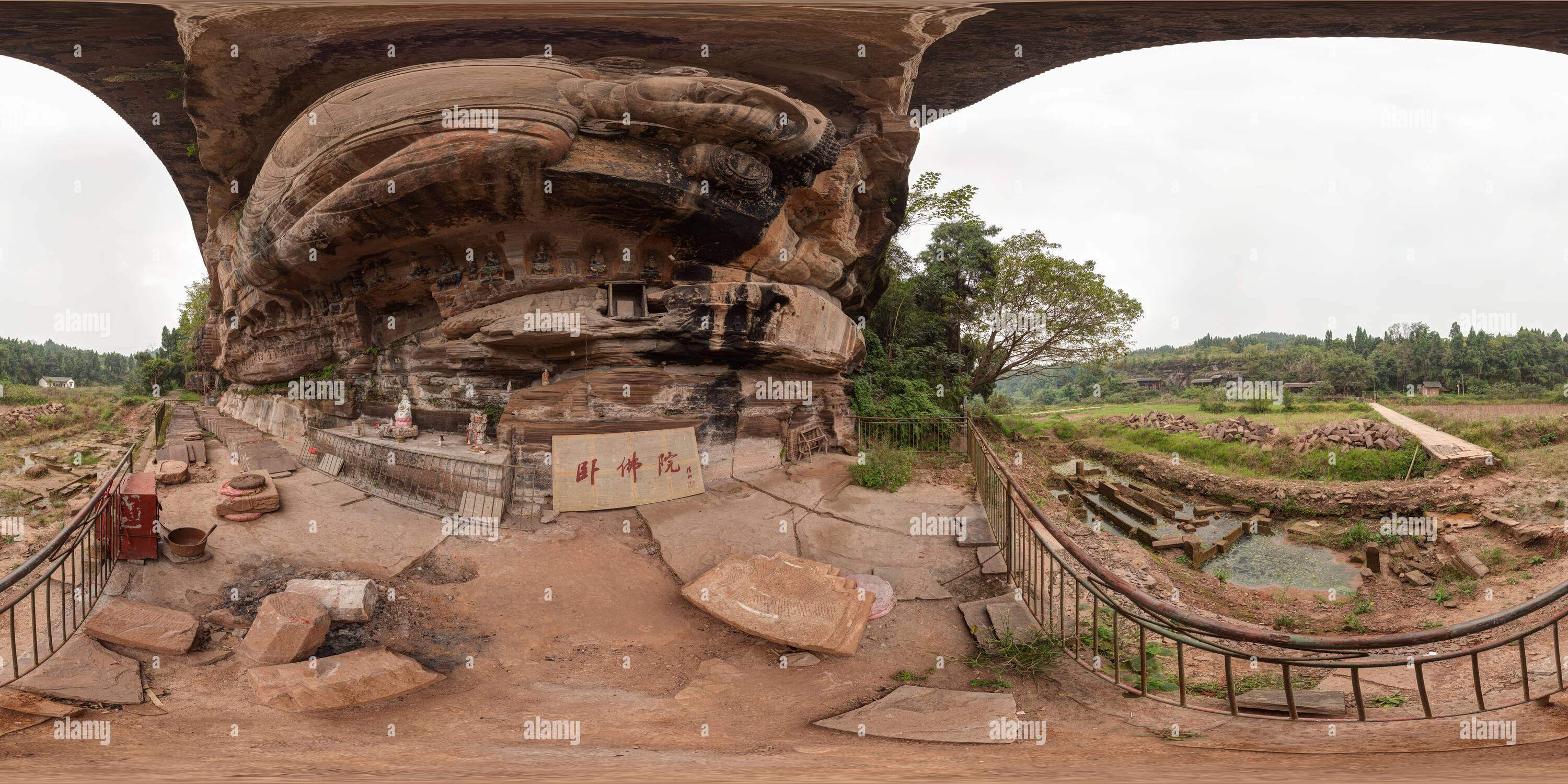 360° view of Sichuan - Anyue eight Temple of the reclining Buddha-5 ...