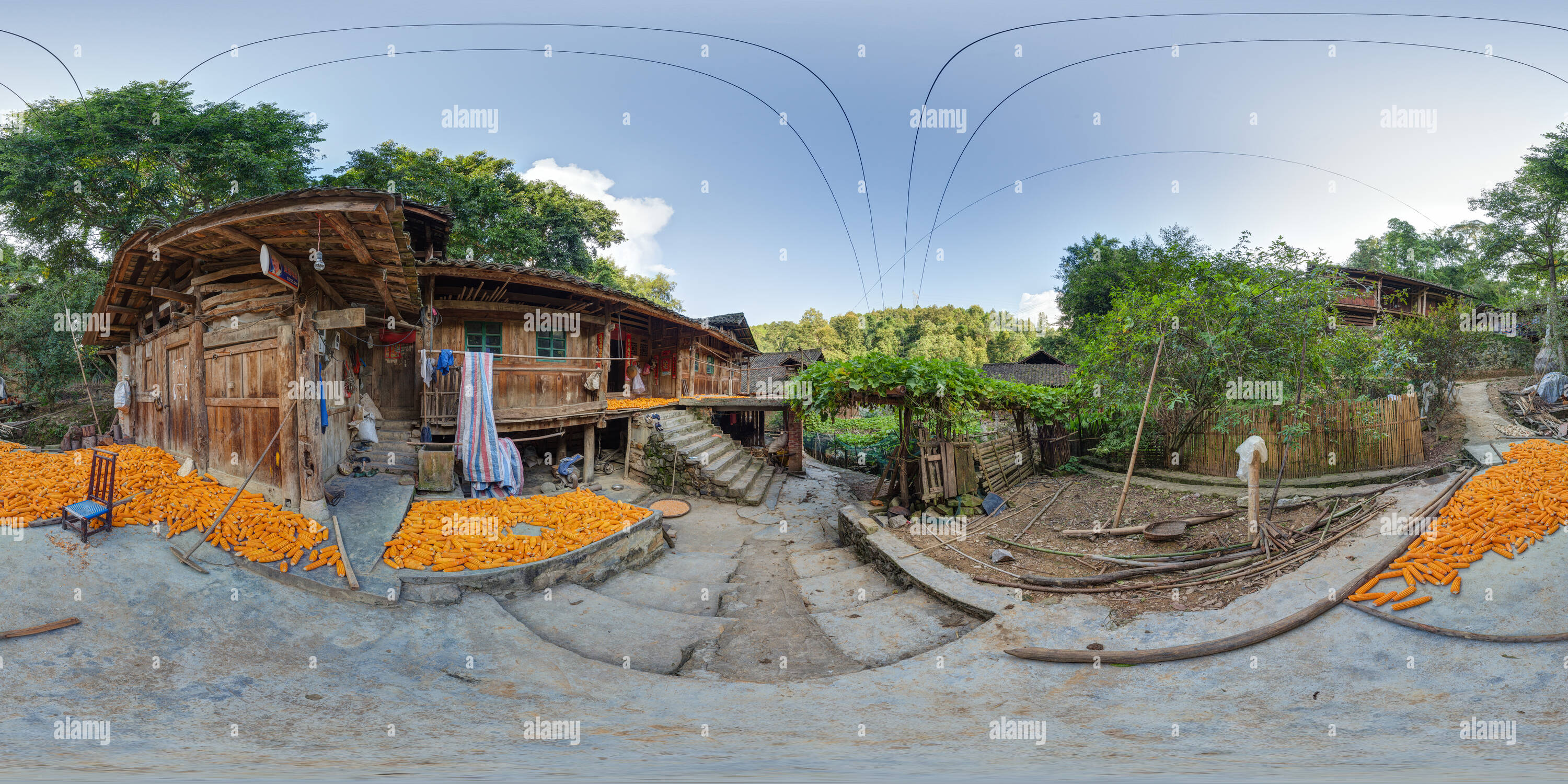 360° view of Xingyi City of Guizhou Province - South Long Buyi left ...