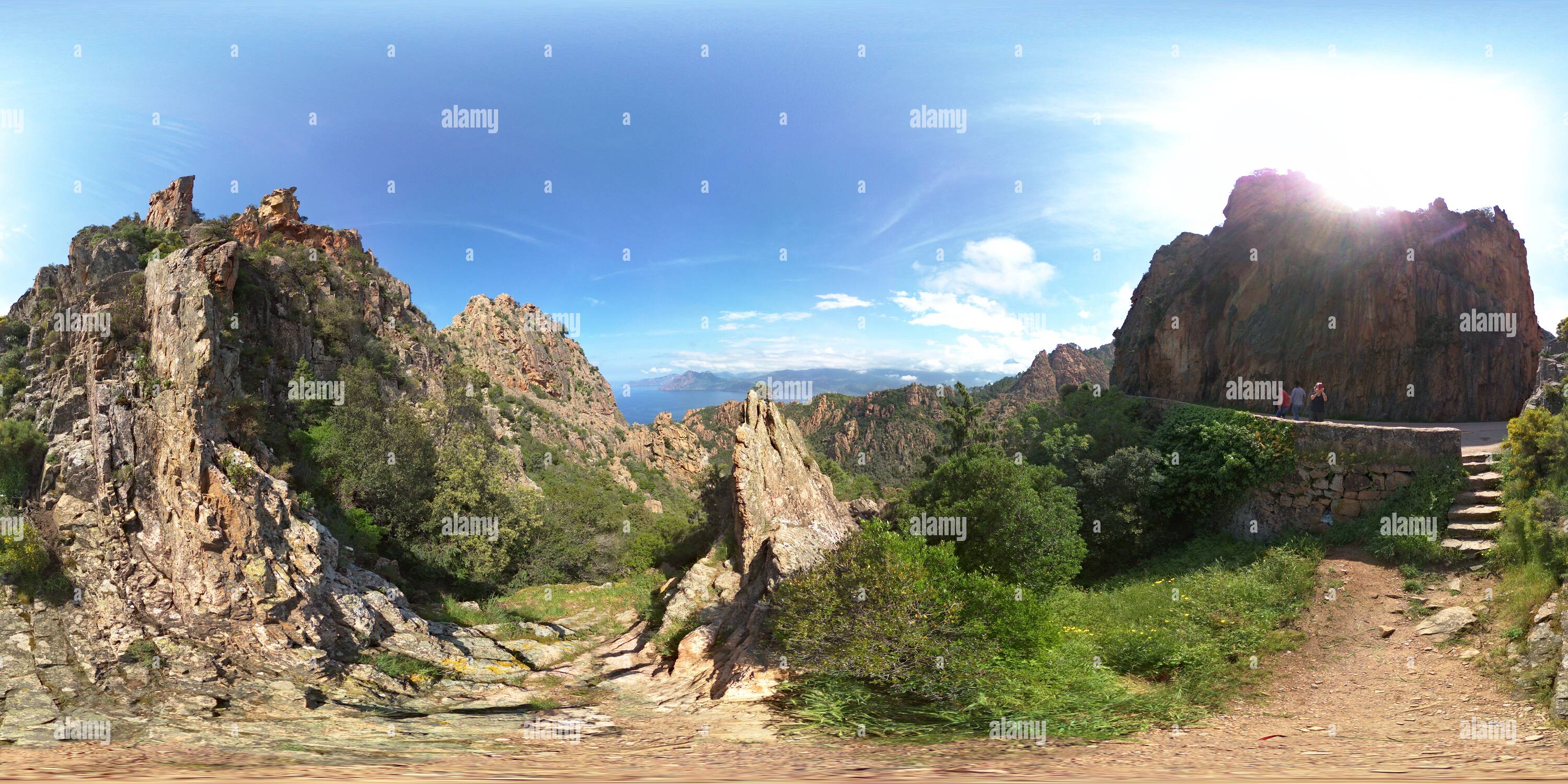 360° view of Calanche Corsica View 2 - Alamy