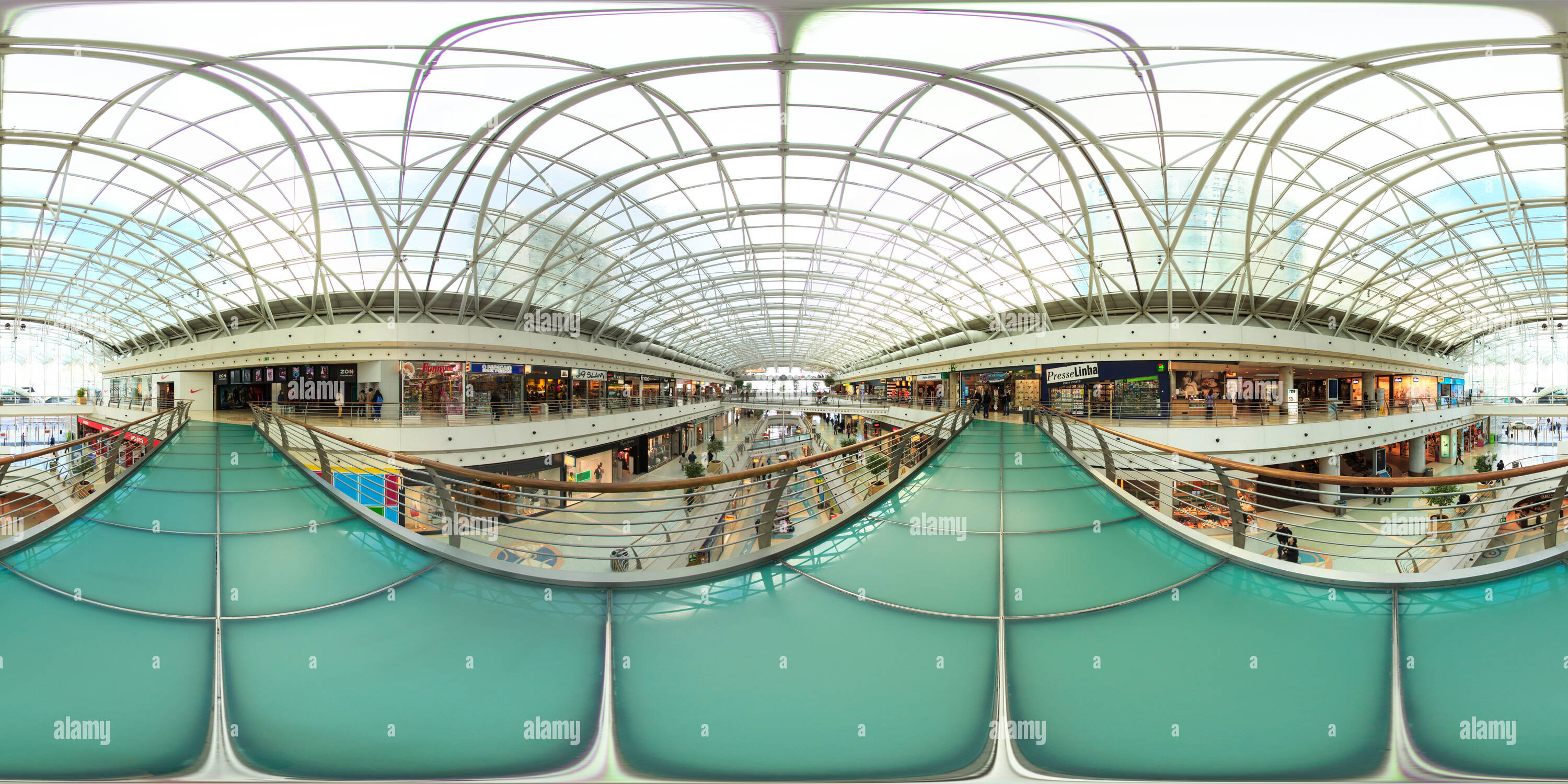 360° view of Vasco da Gama Shopping Center - Interior - Alamy