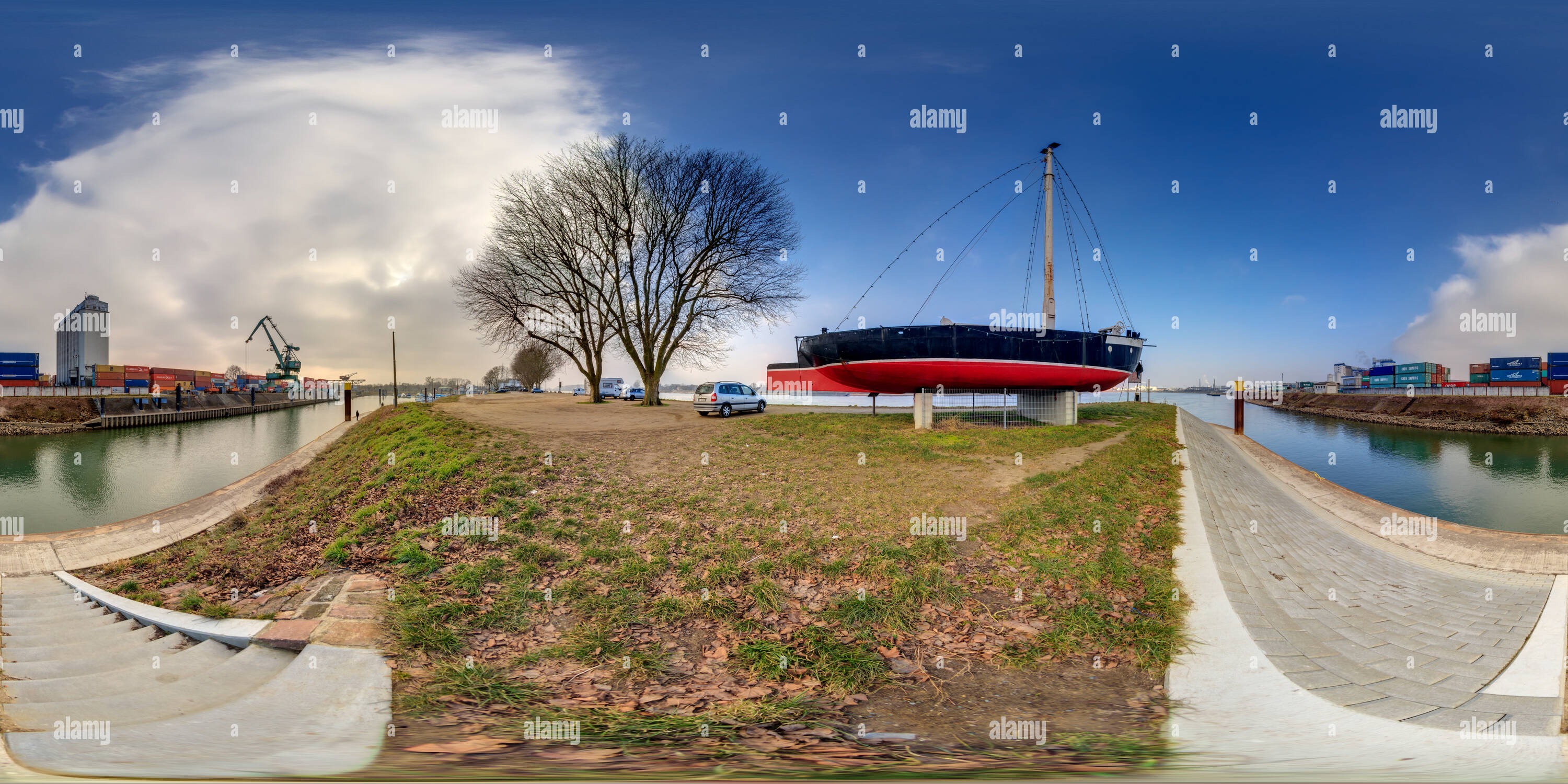 360° view of Gernsheim - Rheinhafen - Alamy