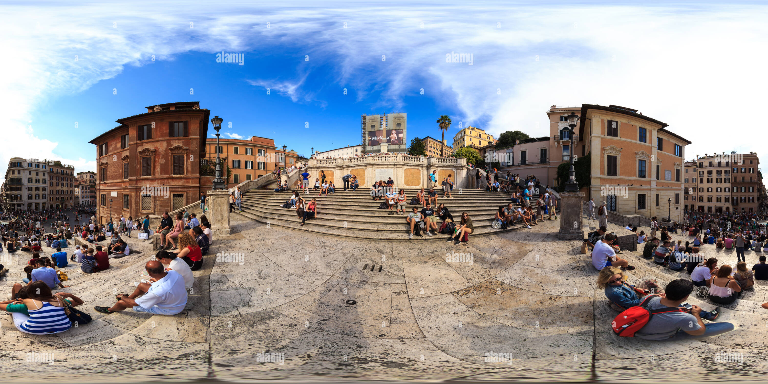 360° view of Roma - Scalinata di Trinità dei Monti - Alamy