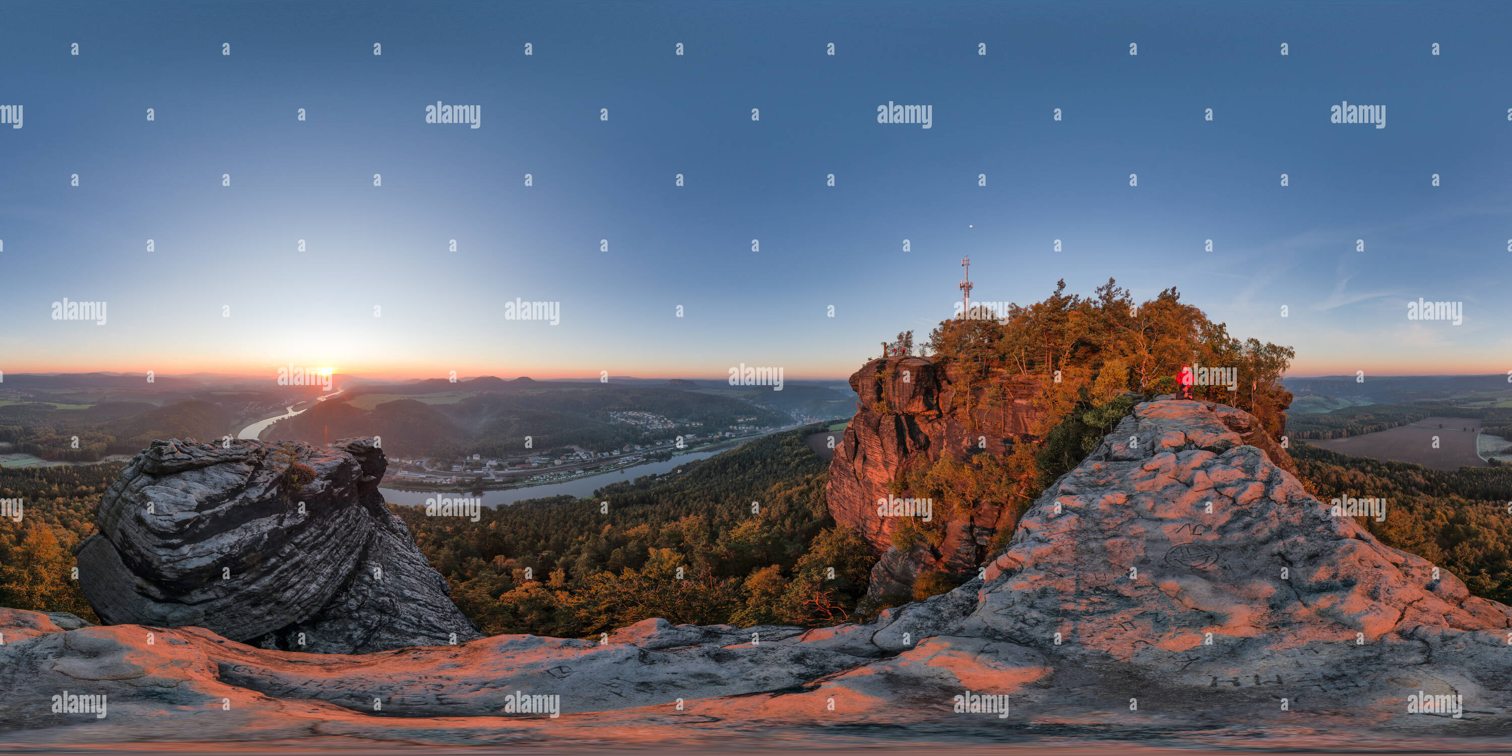 360° view of auf dem Lilienstein - Alamy