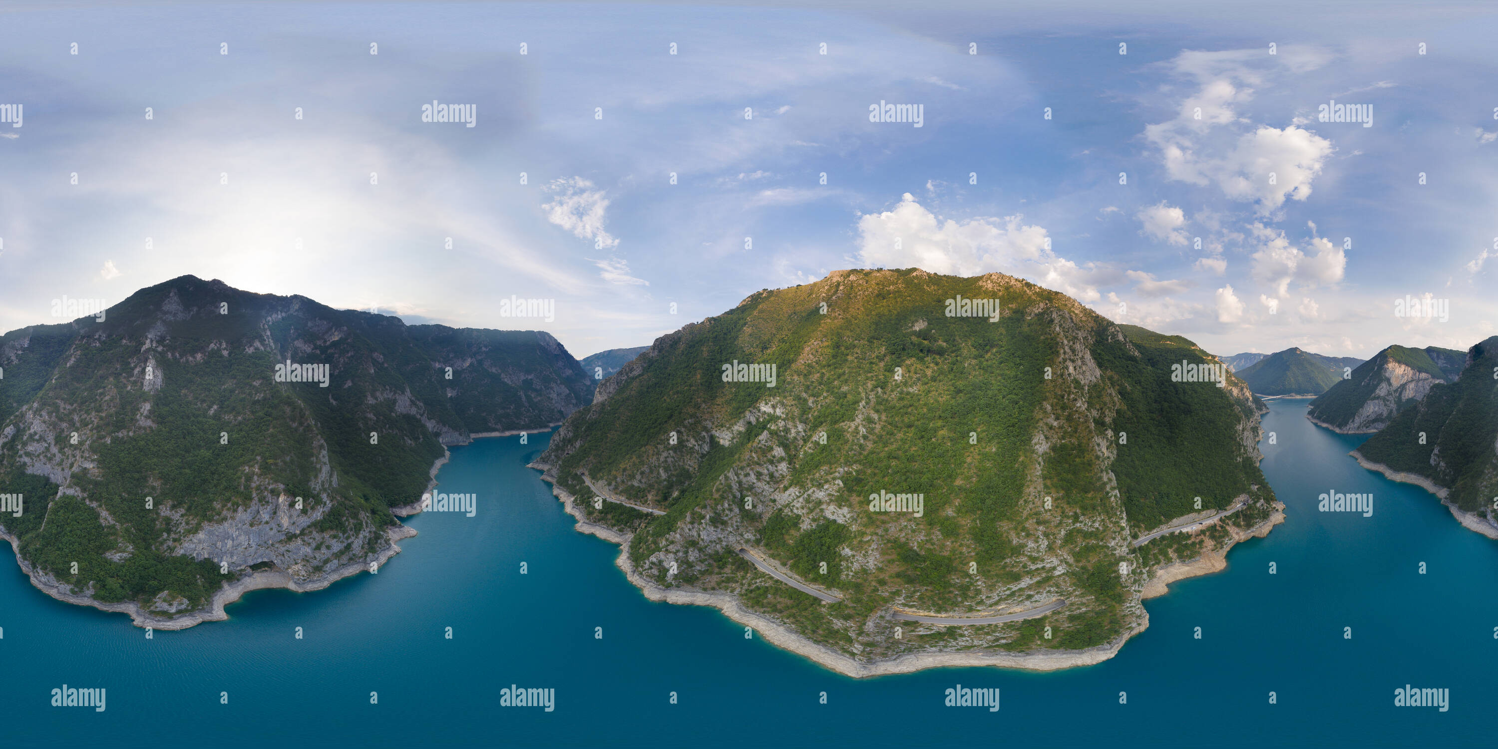 360° view of Lake Piva - pivsko jezero - Alamy