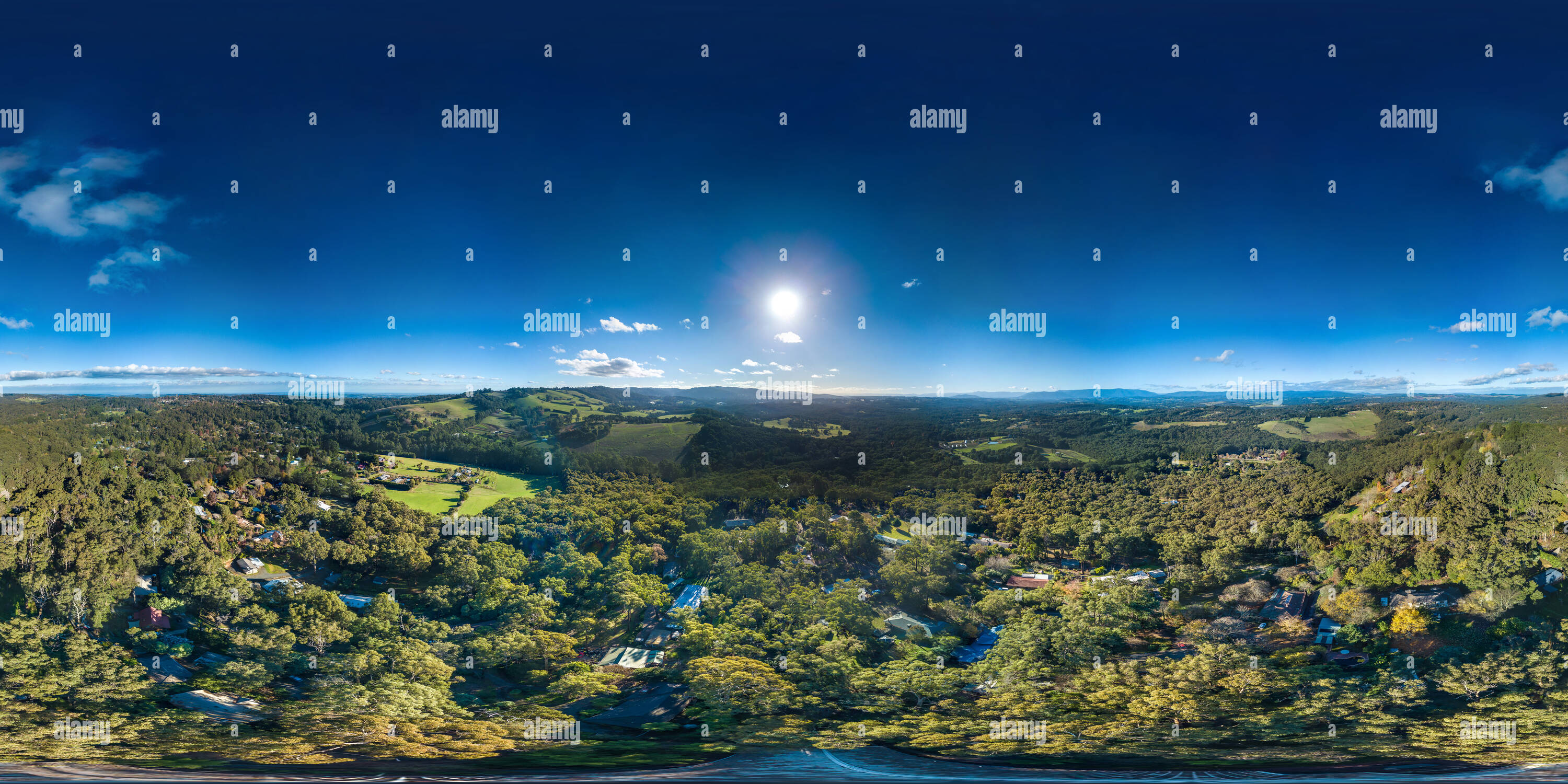 360° view of Aerial Panorama over Sunnyside Terrace - Alamy