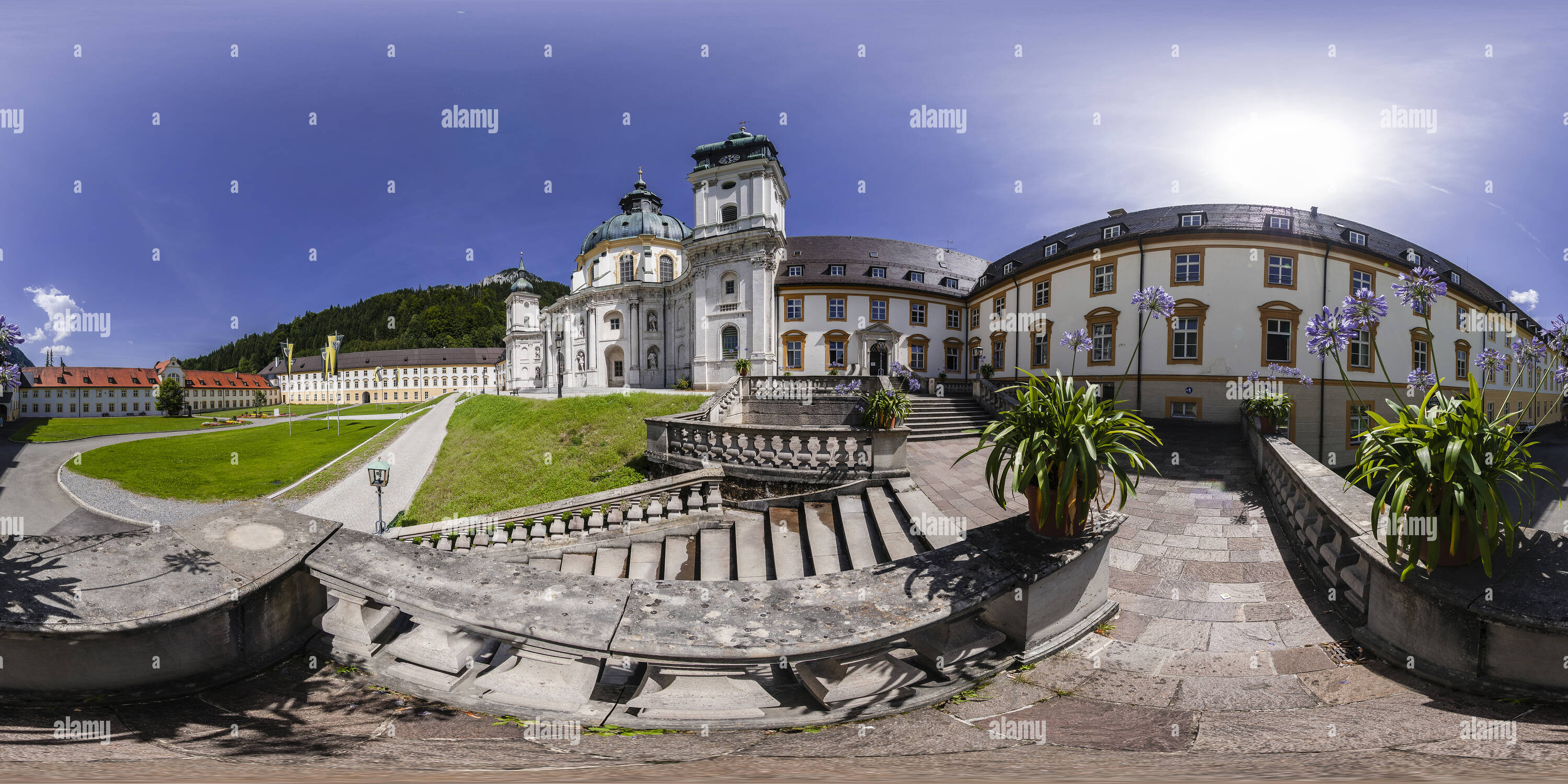 360° view of Kloster Ettal - Balustrade - Alamy