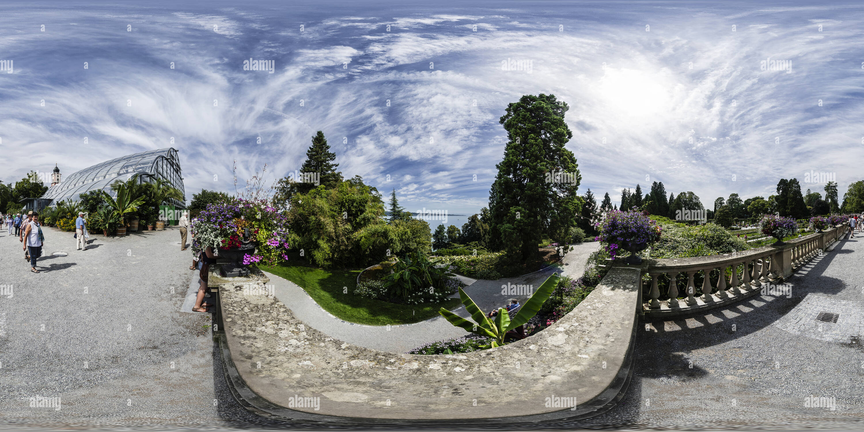 360° view of Insel Mainau - beim Palmenhaus - Alamy