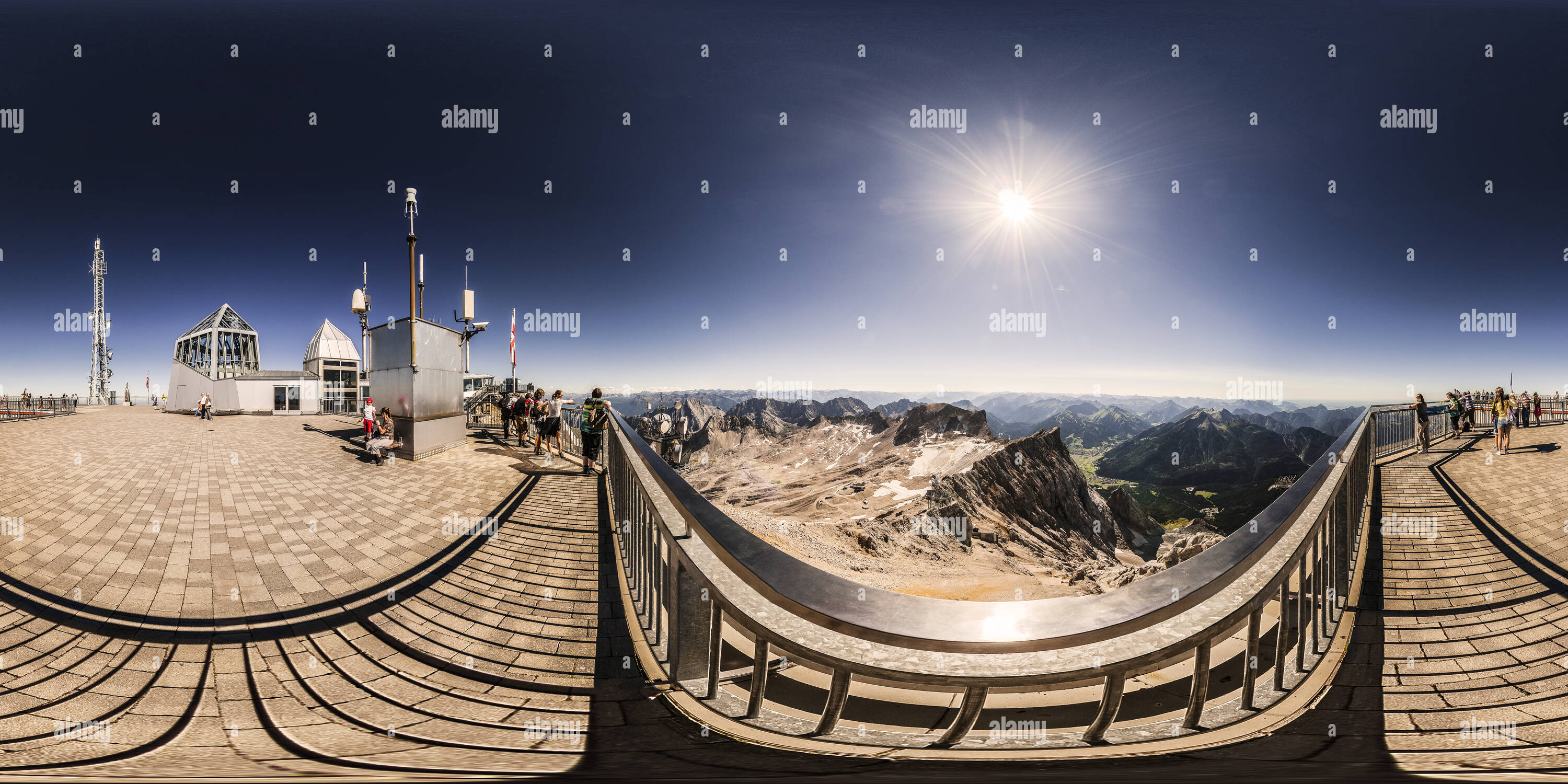 360° view of Zugspitze Bergstation - Aussicht auf den Zugspitzgletscher ...