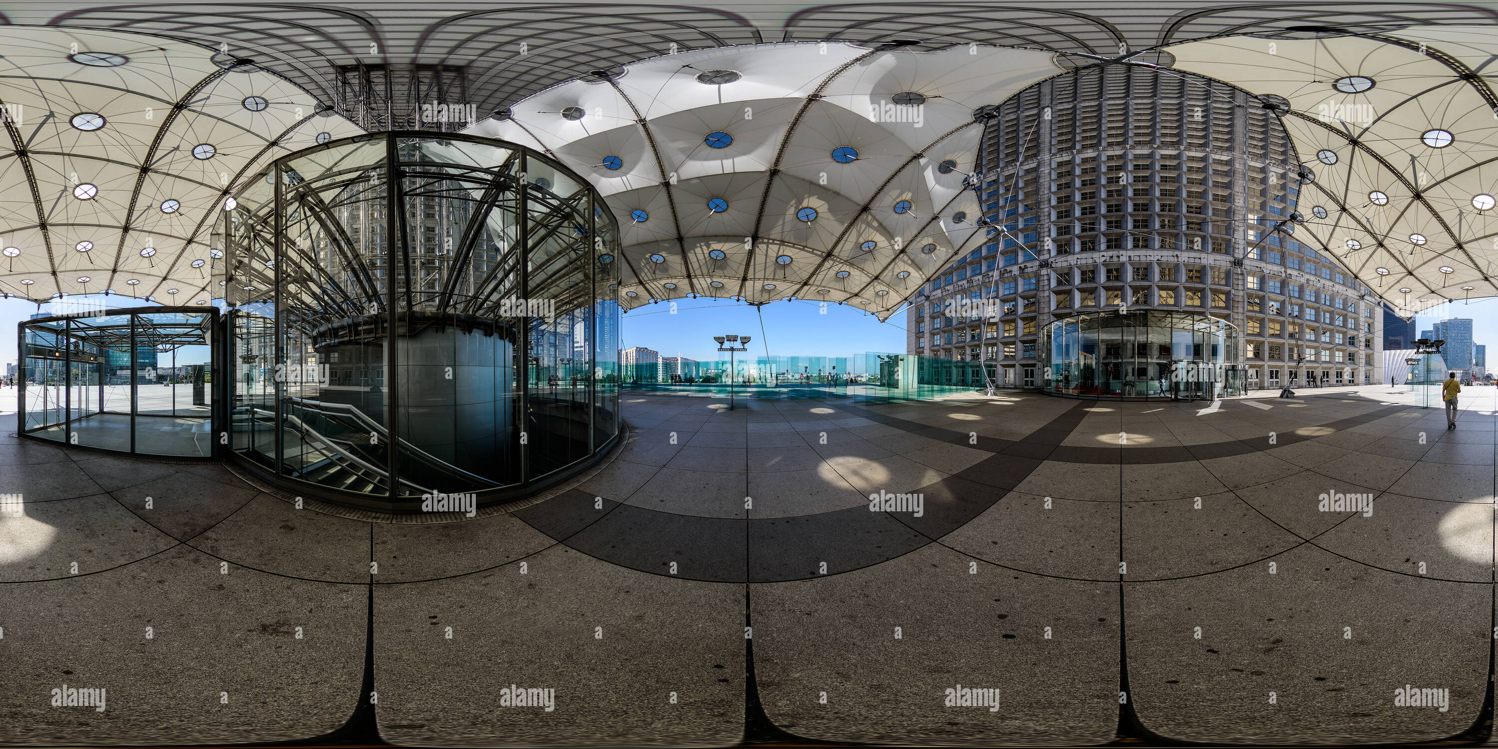 360° view of Paris La Defense - Great Arch - Alamy