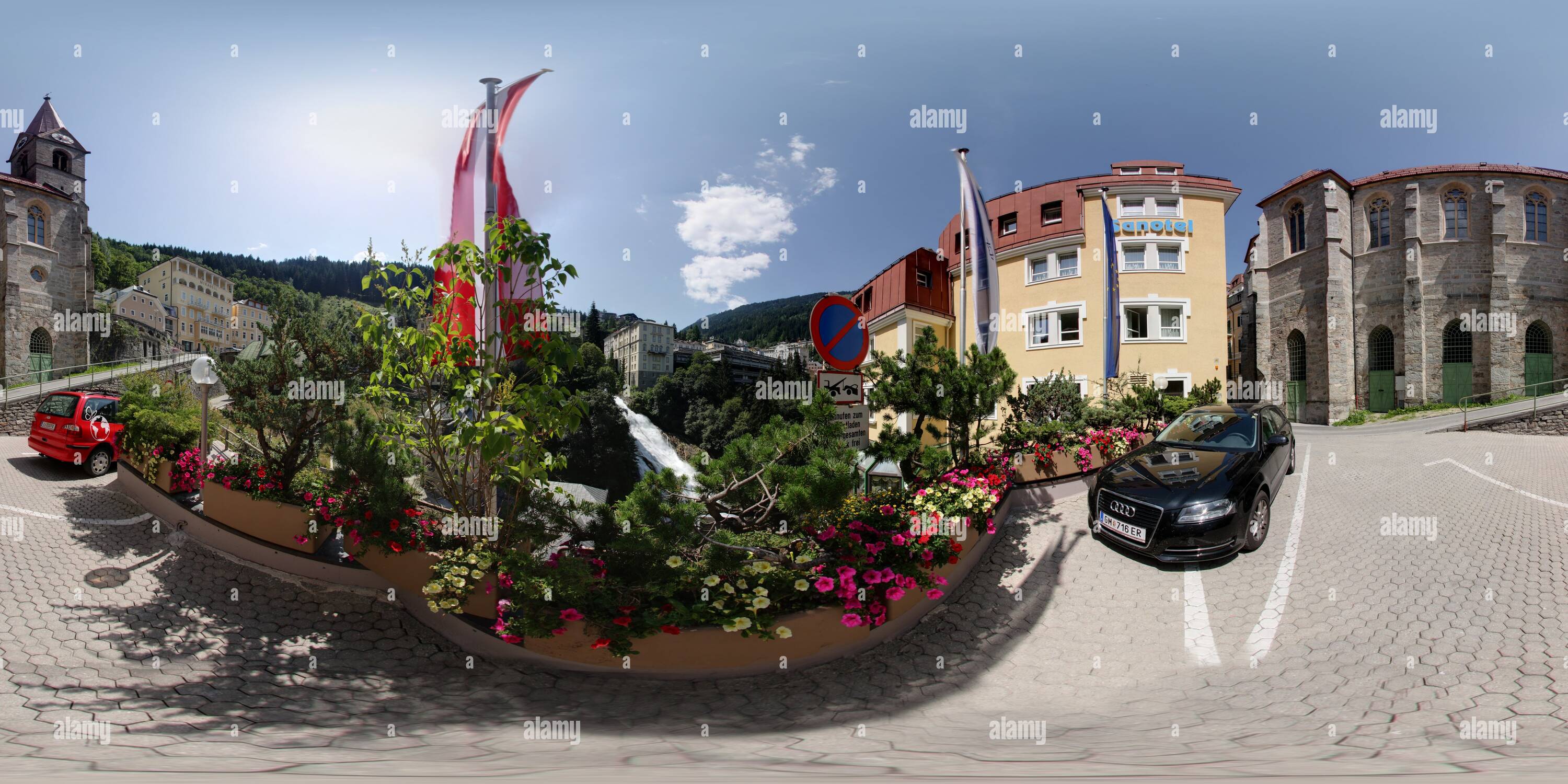 360° view of waterfall Bad Gastein - Alamy