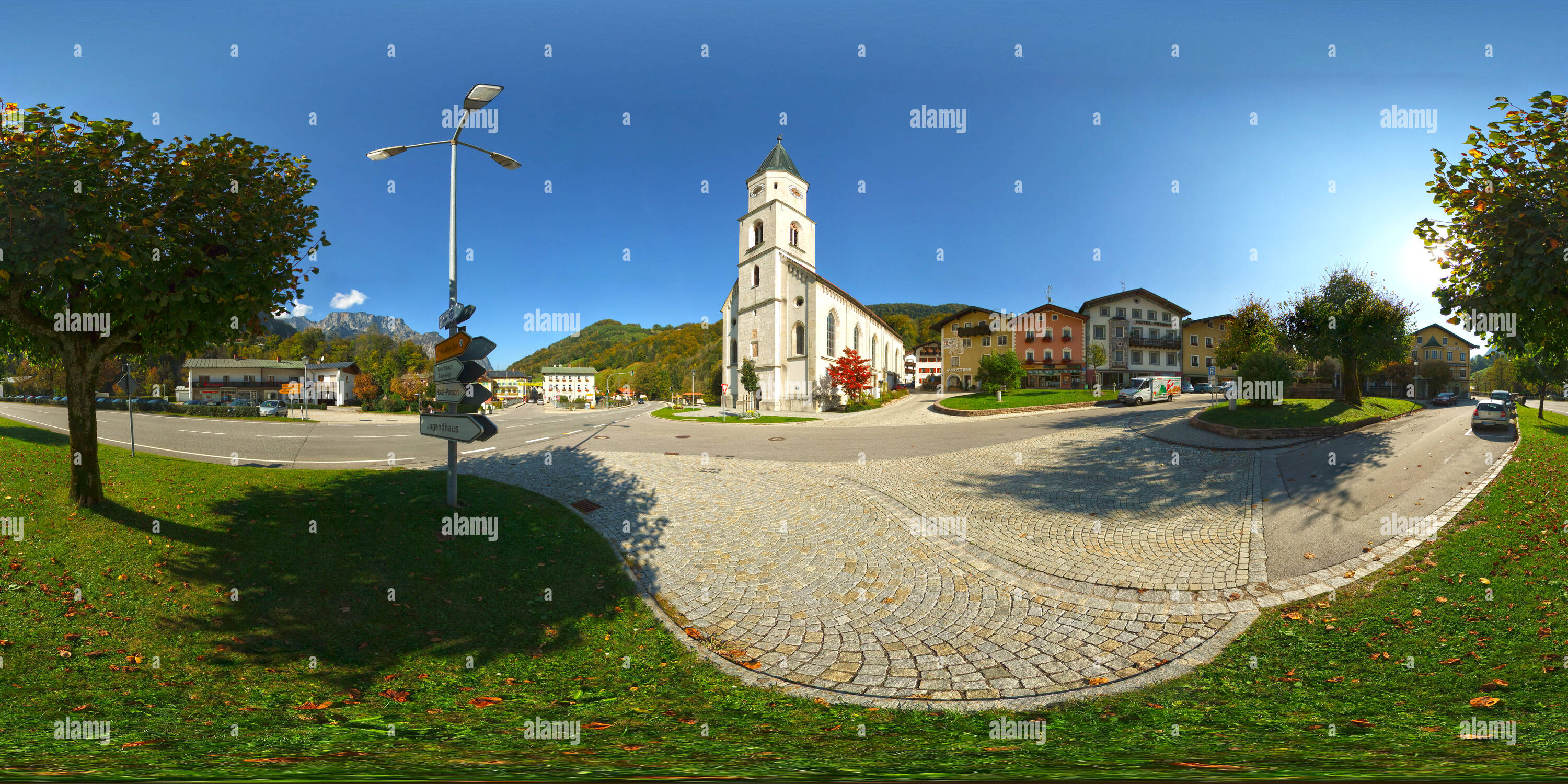 360° view of -Marktschellenberg- Pfarrkirche St. Nikolaus - Alamy