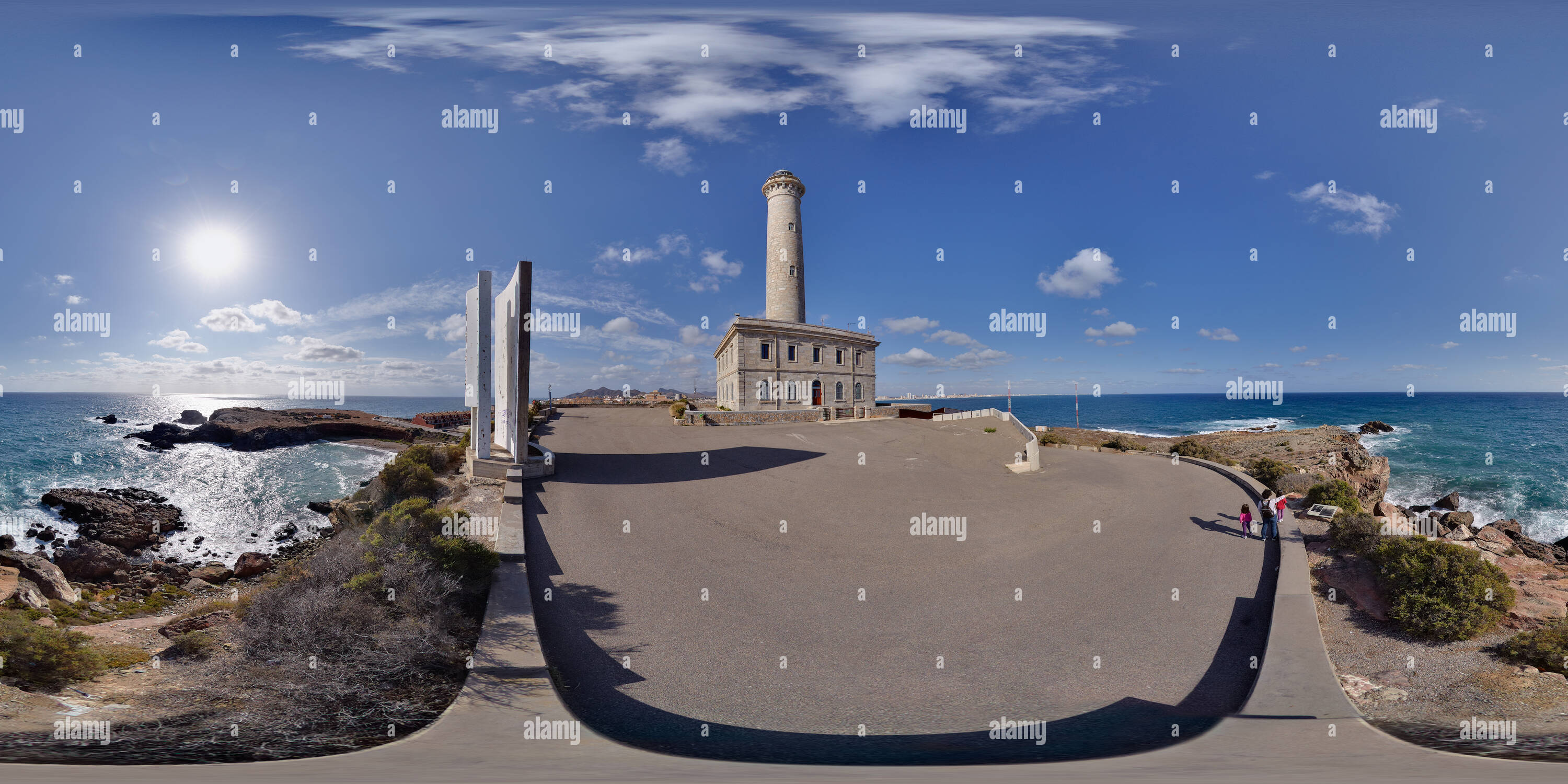 360° view of Lighthouse at Cabo de Palos - Alamy
