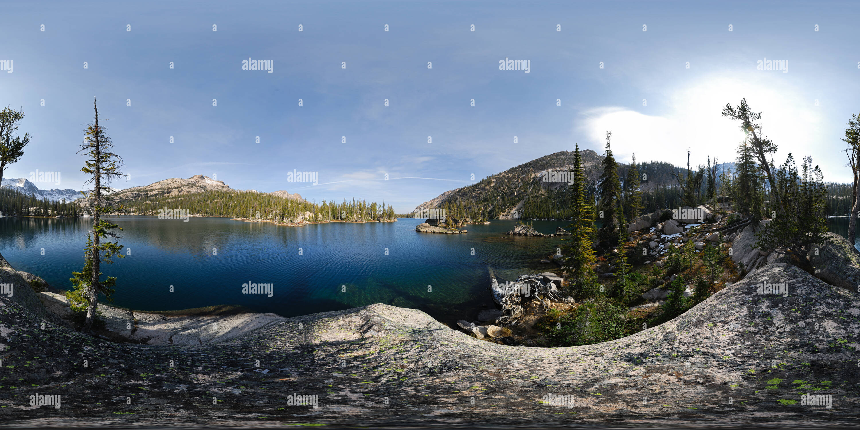360° view of Imogene Lake, Sawtooth National Wilderness, Idaho, USA - Alamy
