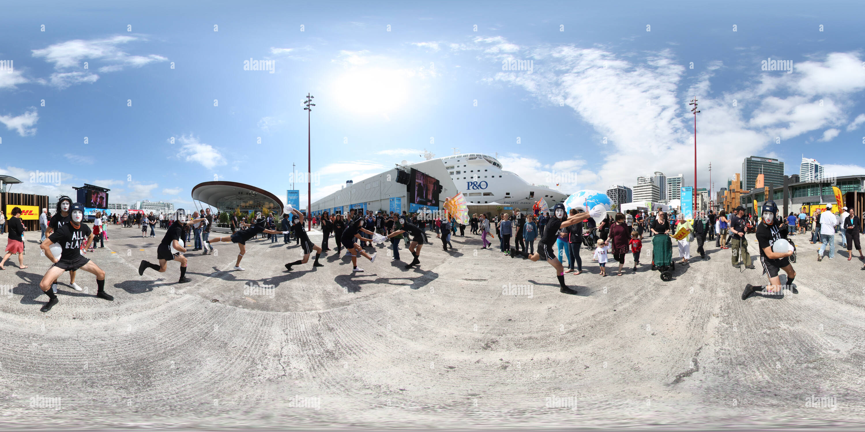 360° view of RWC 2011 - Outside the Cloud, All Black's Action - Alamy