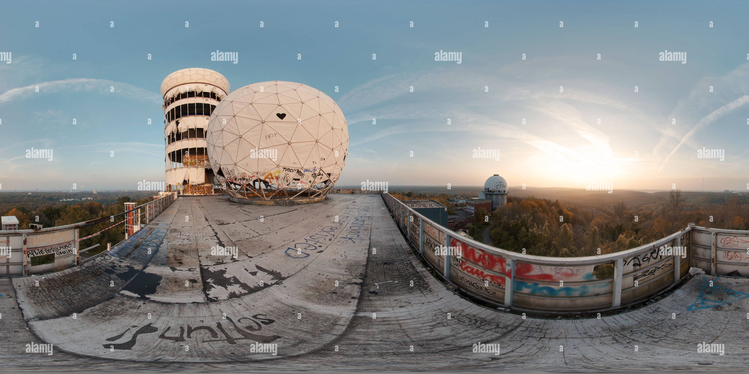 360° view of Teufelsberg NSA Listening Station - Alamy